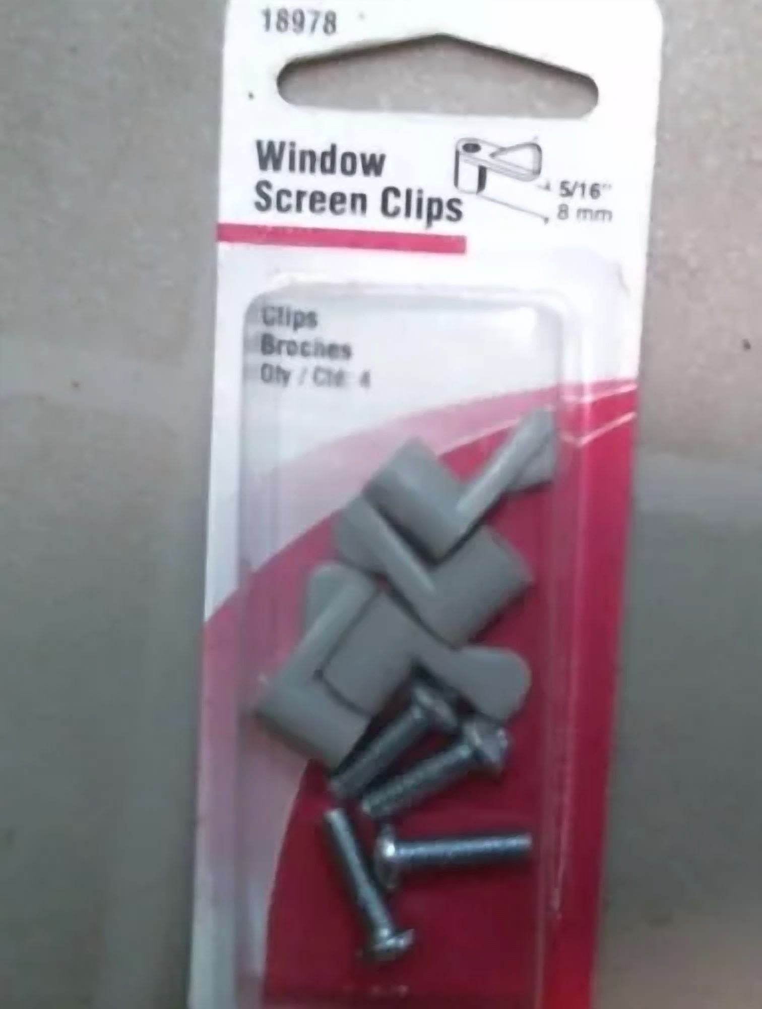 Slide - Co. 18978 Window Screen Clips 4 Pack Fs - Walmart.com