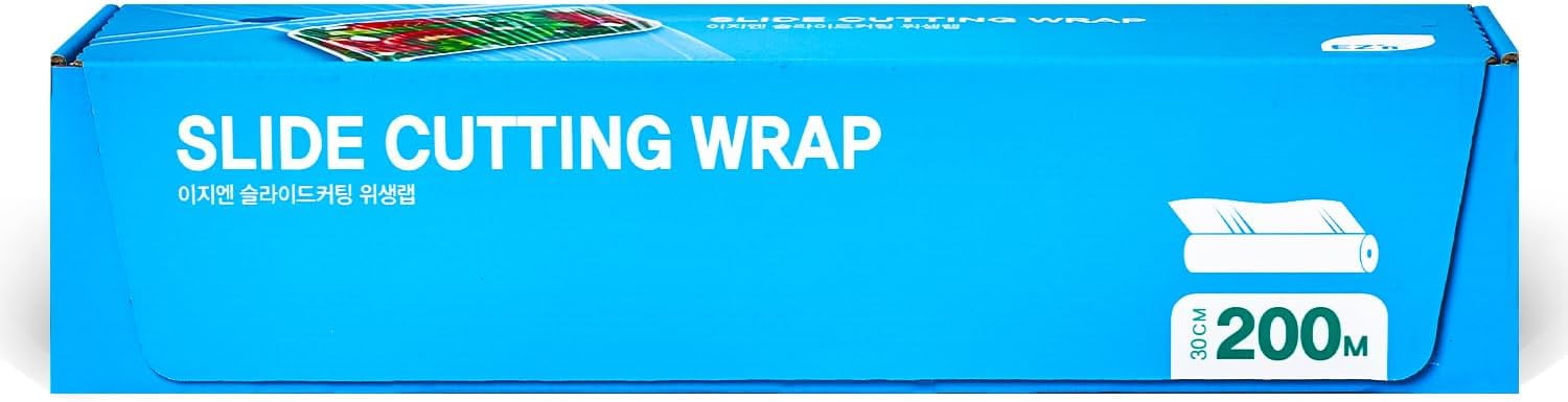 Slide Cutting Plastic Food Wrap - BPA-Free, Stretch Cling Film ...