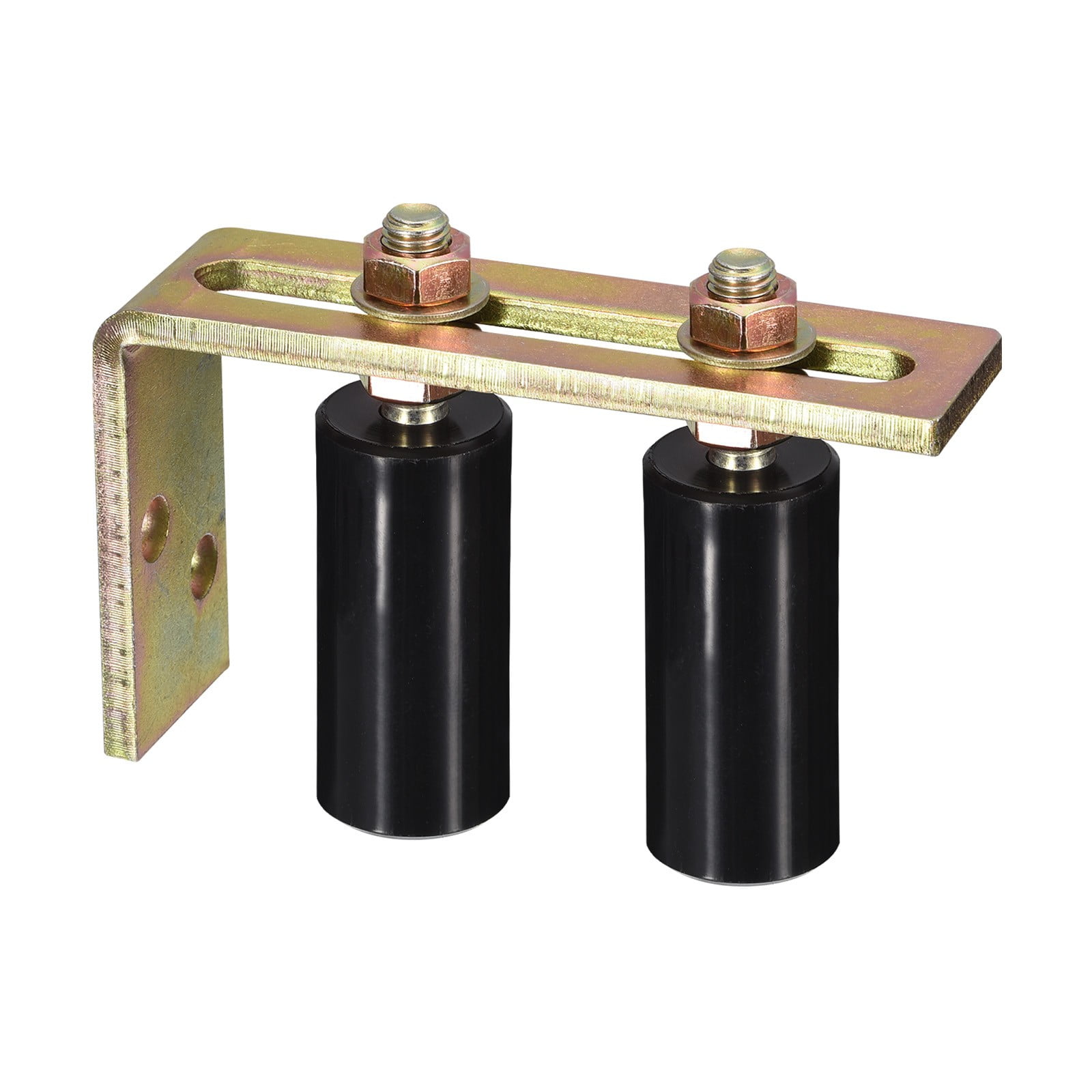 Slide Gate Guide Roller with L Post Bracket 3" Dual Nylon Rollers Black ...
