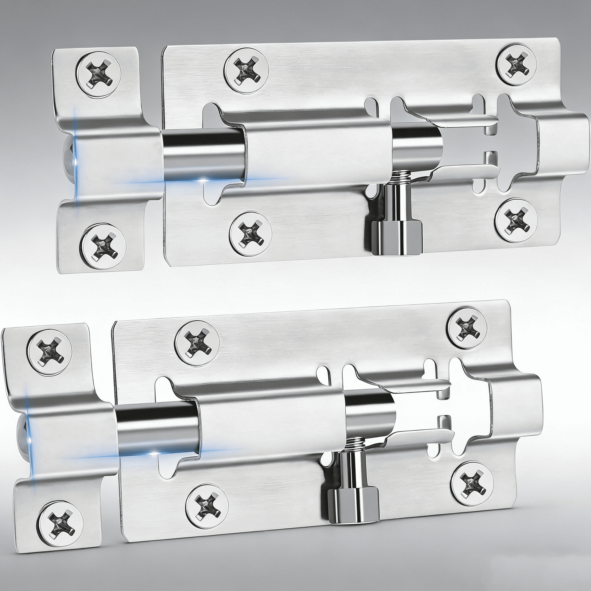 Slide Lock, Barrel Bolt Latch, Door Latch Lock with Screws, Stainless ...