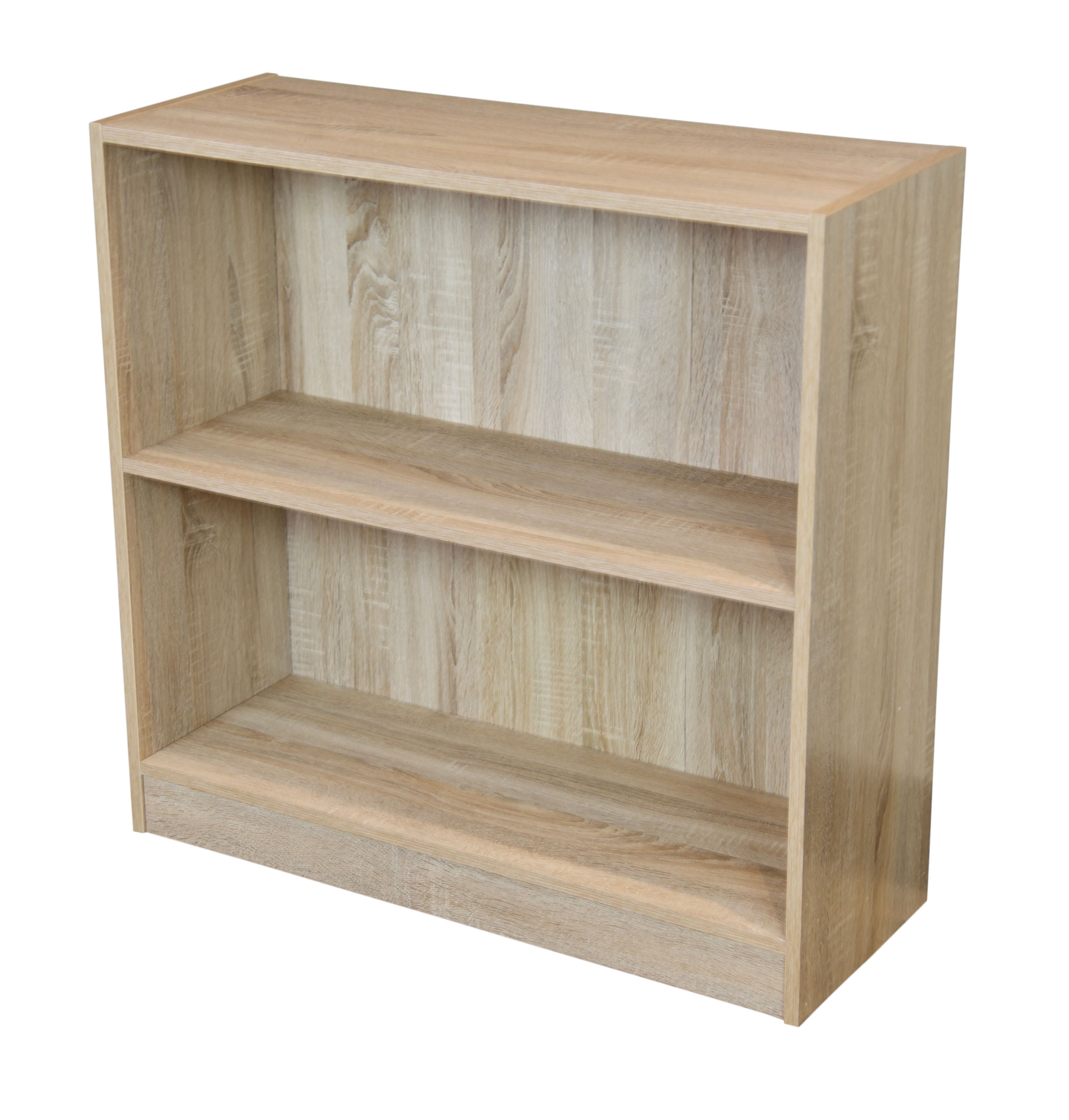 Slide Logic 3 Tier 30"H x 32"W Bookcase with Footer in Sonoma Oak ...