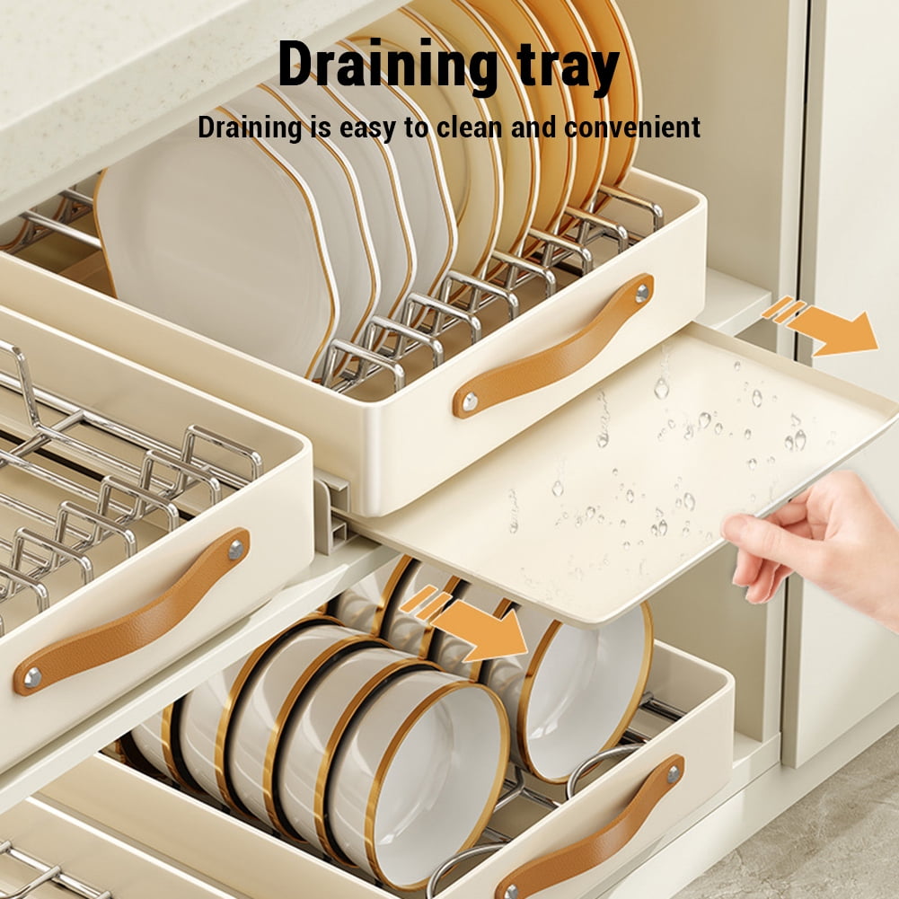 Slide Out Under Sink Cabinet Organizer, Adhesive Stainless Steel Slide ...