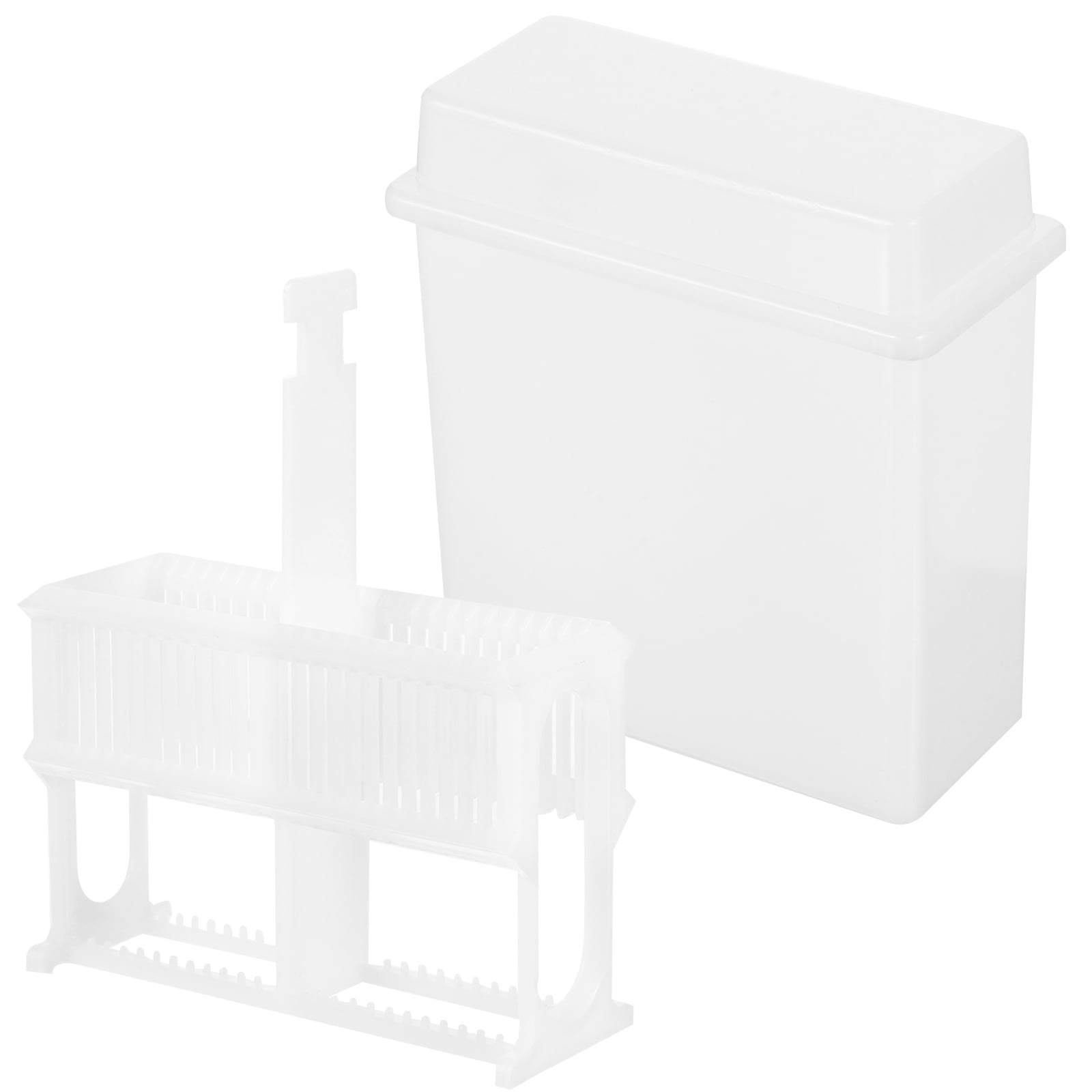 Slide Rack Microscope Slides Staining and Jar Kit 24 Slots Storage ...