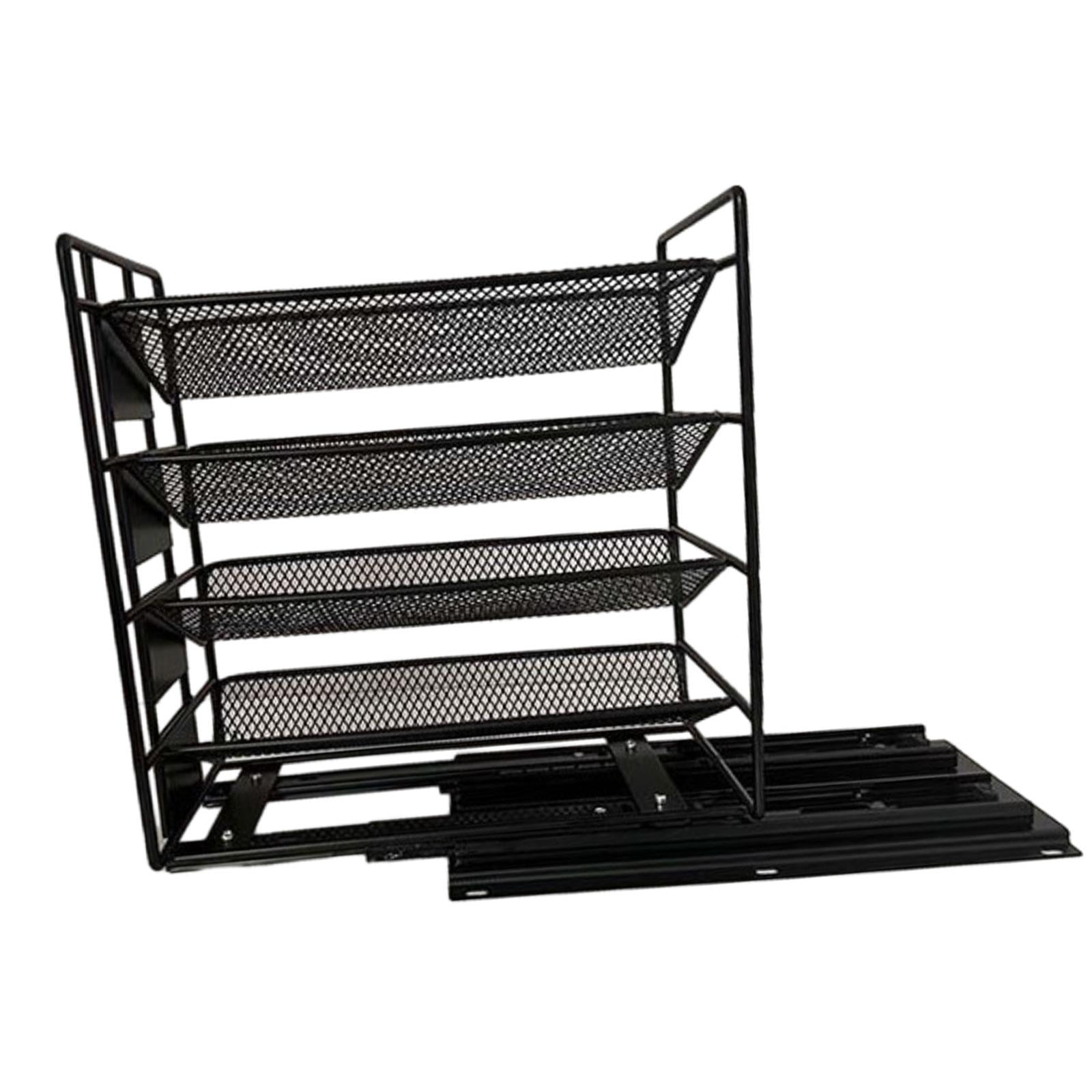 Slide Rail Spice Rack Sliding Out Seasoning Rack Display Shelf ...