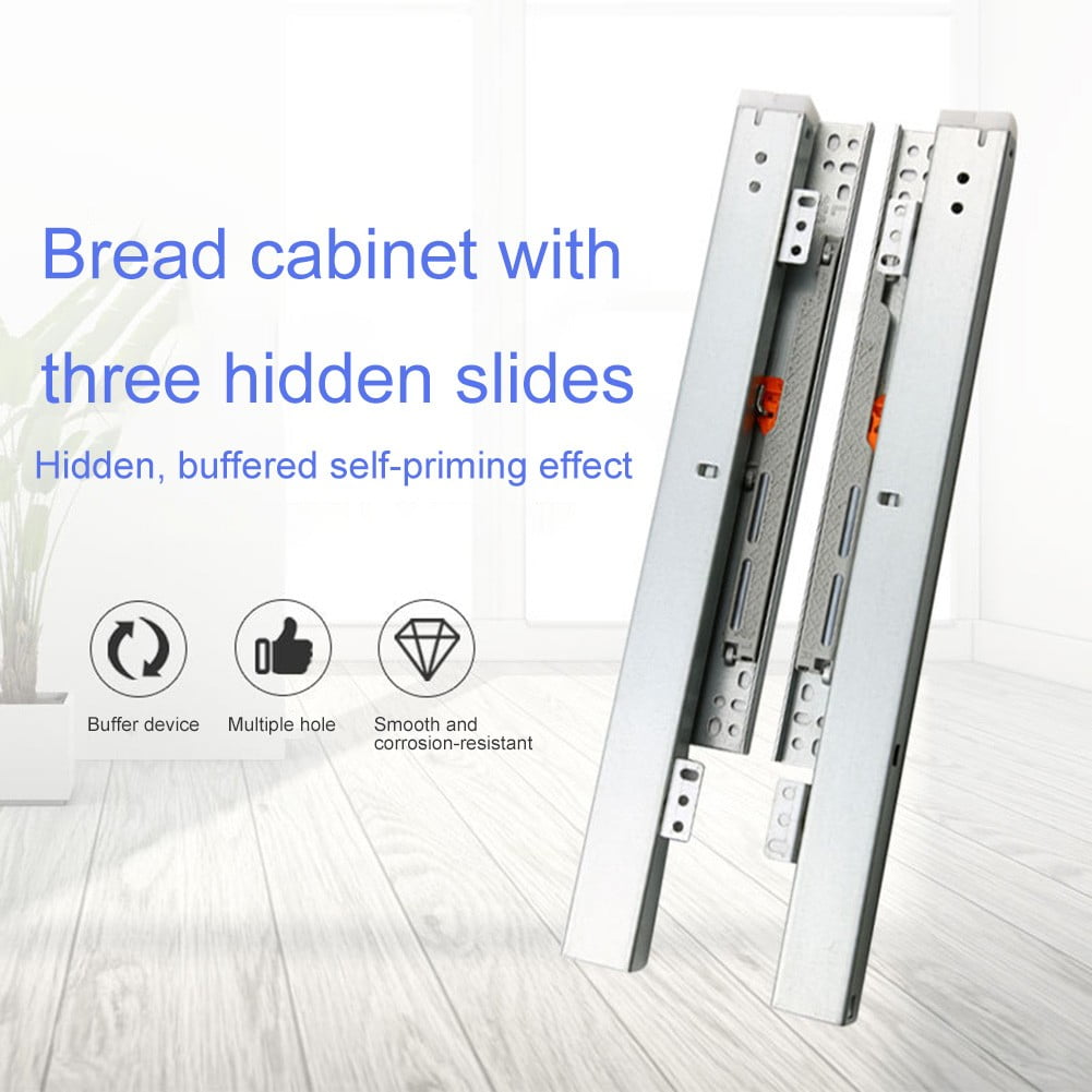 Slide Rail Underfloor Guides Floor Mounted Soft-close For Cabinet ...