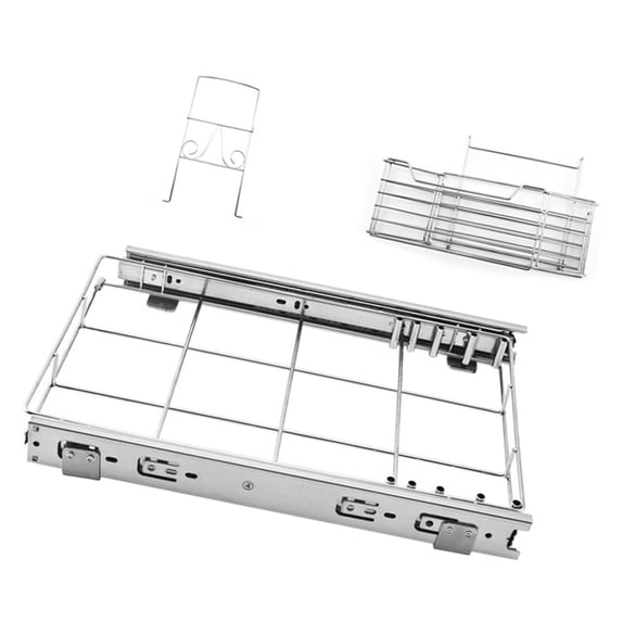 Slide Roll Out Kitchen Trash Can Rack Adjustable Cabinet Garbage Can ...