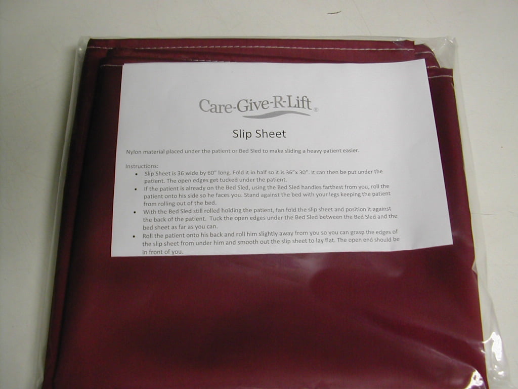 Slide Sheet 36x58, Nylon Slide Sheet to Help Move Patient, Color red ...
