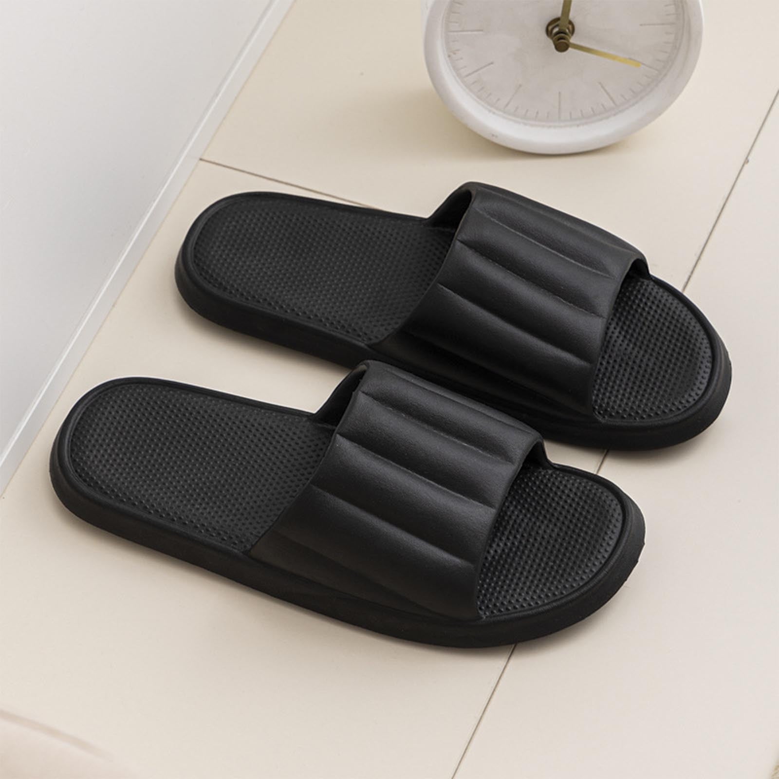 Slide Shoes for Women Cozy Soft Shower Slippers Non-Slip House Slippers ...