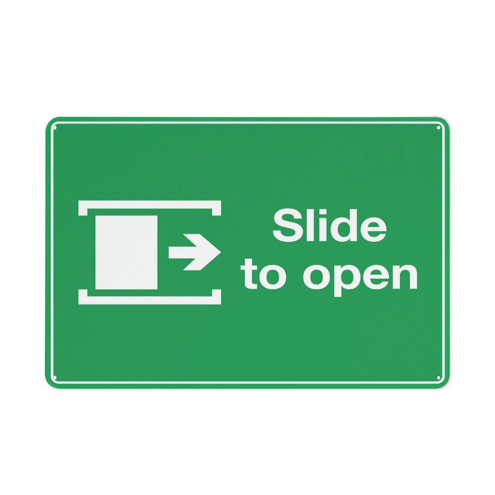 Slide To Open (Right Arrow) Sign For House Door Office Business Yard ...