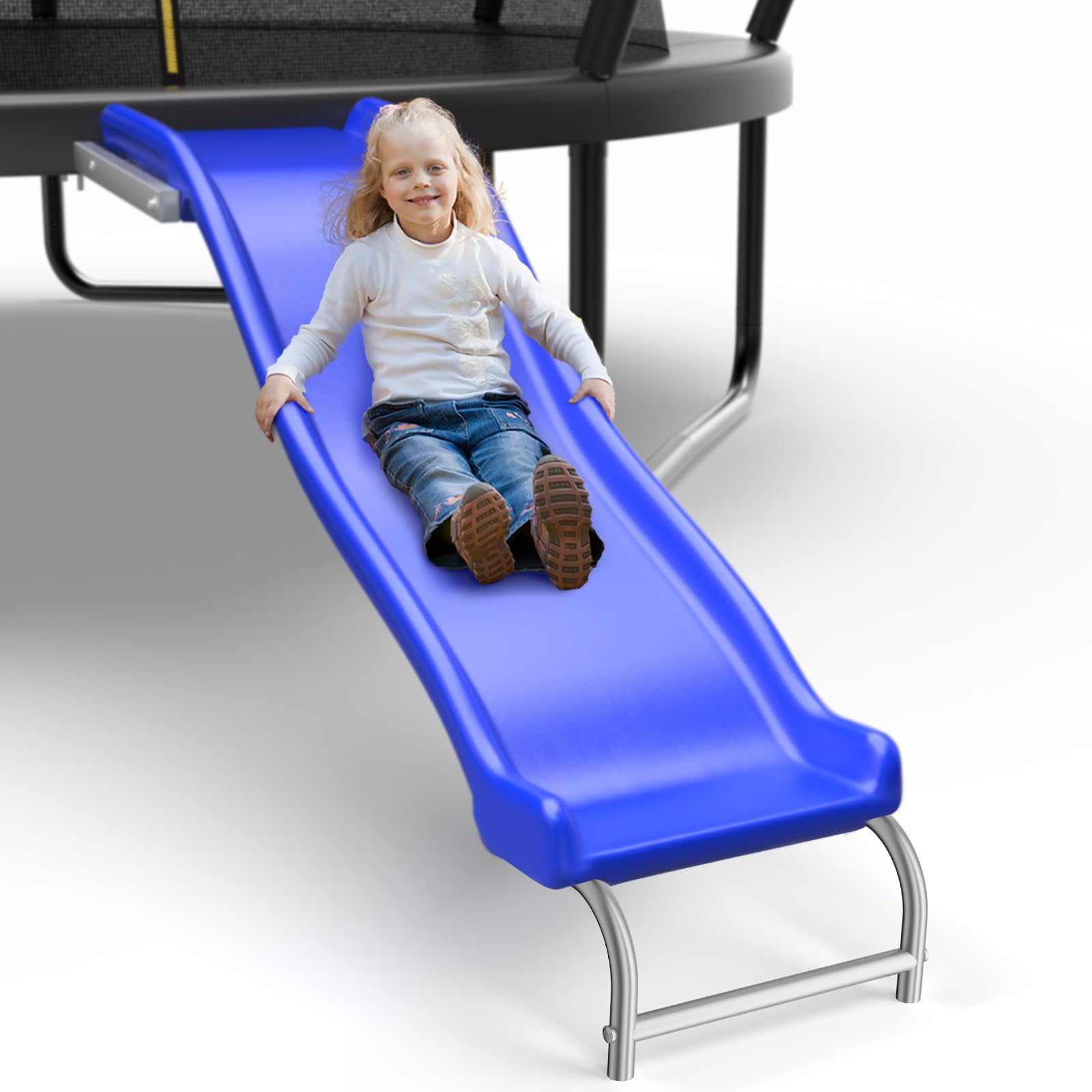 Slide Universal Plastic Trampolines Slide for 8-16FT Trampoline,55.12 ...