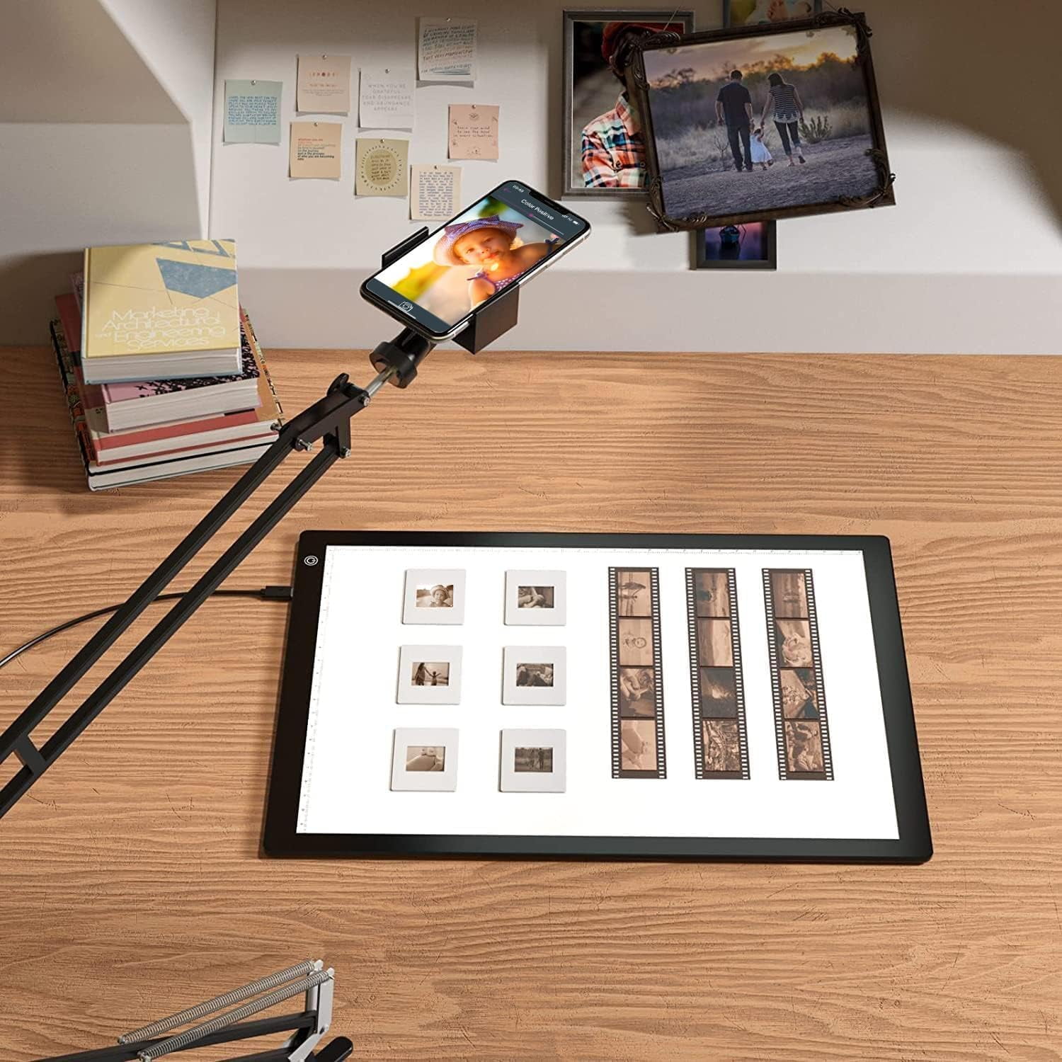 Slide Viewer Light Box, Ultra-Thin A4 USB Powered Light Scanner for Po ...