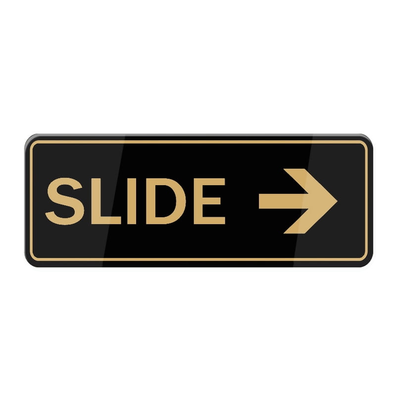 Slide With Right Arrow Sign For House, 10X3 Inch Acrylic Plaque With ...