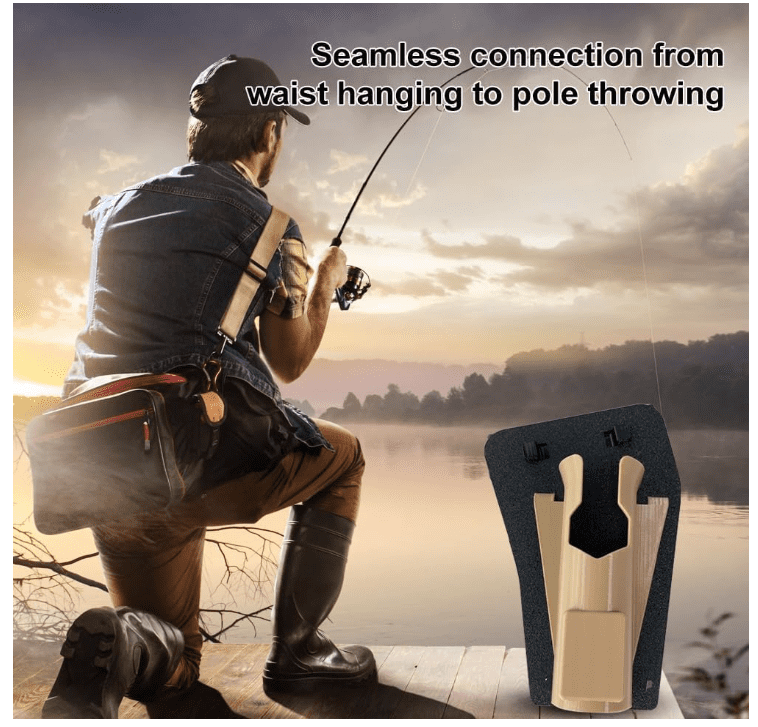 Slide-in Fishing Rod Hip Holster,Adjustable Hands-Free Rod Holder ...