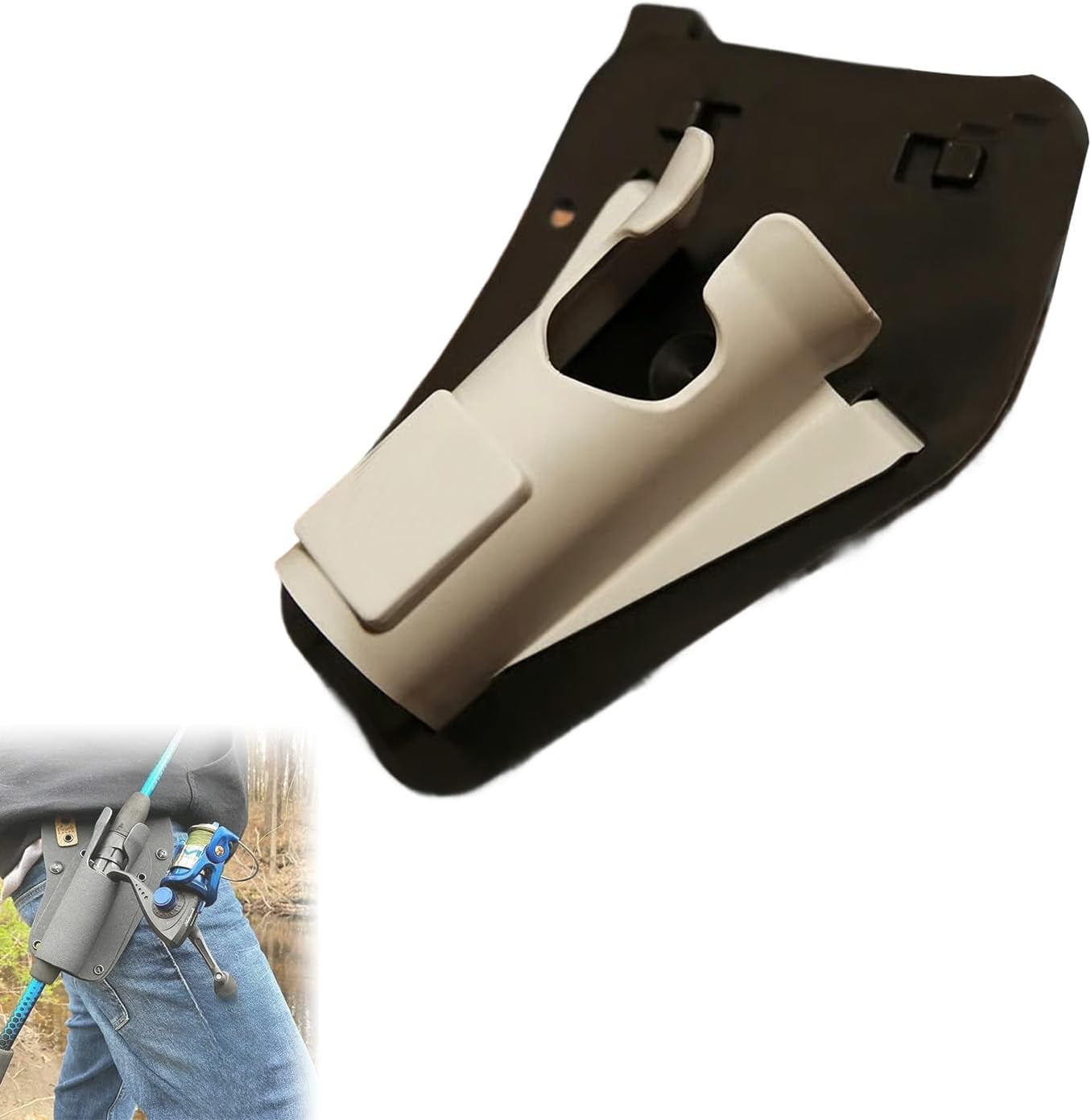 Slide-in Fishing Rod Hip Holster,Hands-Free Rod Holder for Wading ...