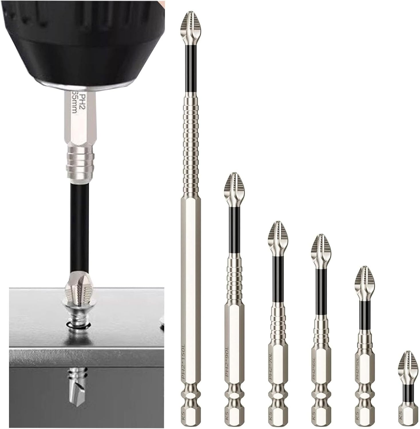 Slideach Magnetic Screwdriver Bits, Lifesparking High Magnetic ...