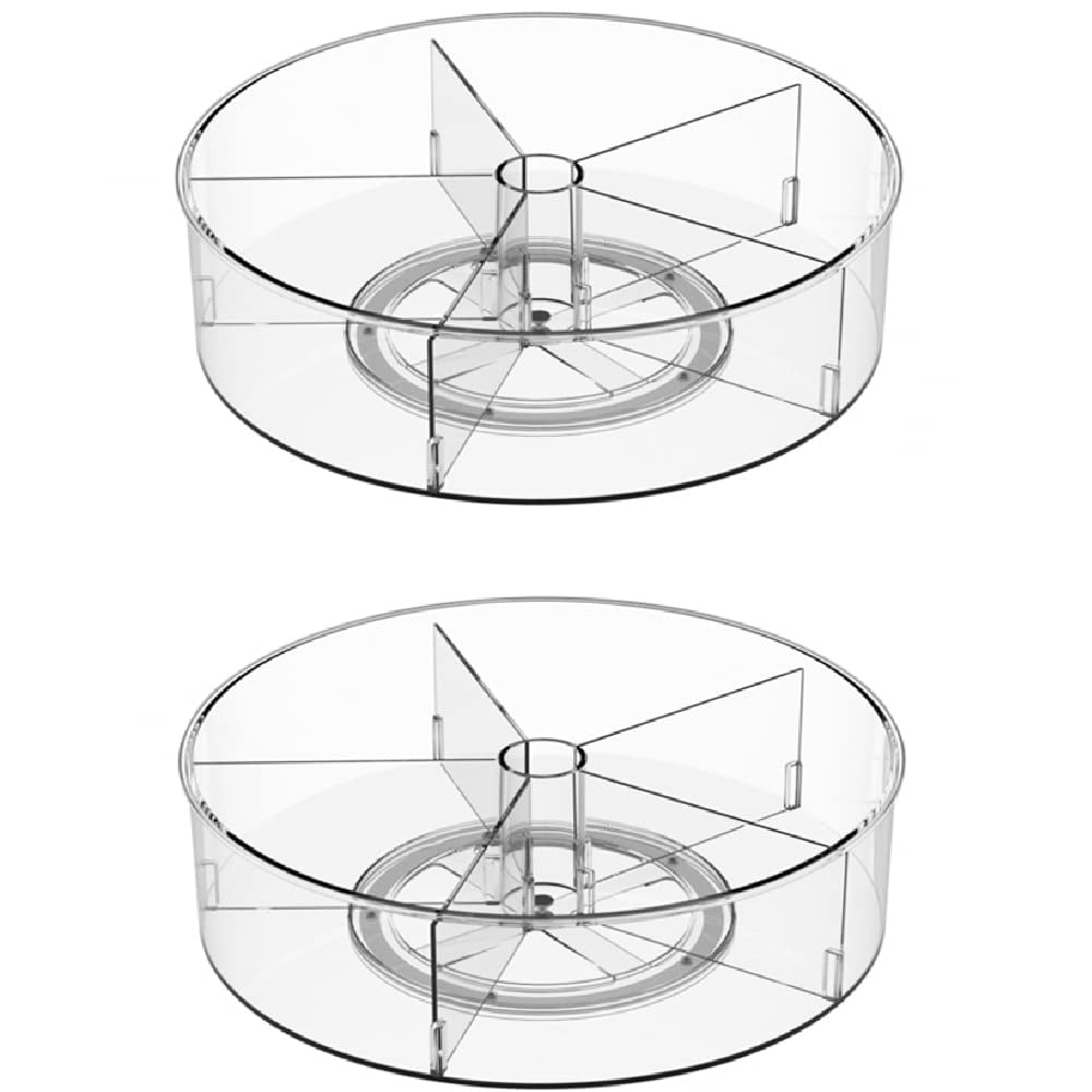 Slideep Lazy Susan Plastic Turntable Divided Spinner for Cabinet ...