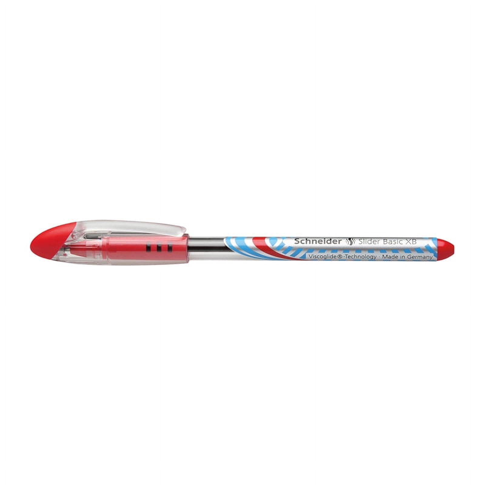 Slider Basic XB Ballpoint Pen, 1.4 mm, Red Ink, Single Pen | Bundle of ...
