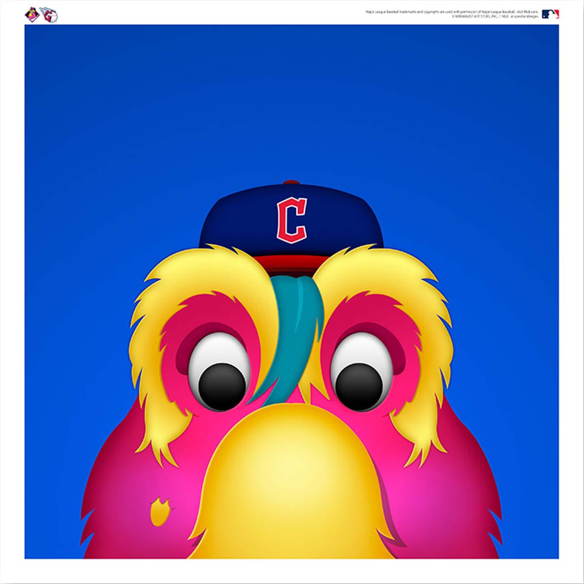 Slider Cleveland Guardians 12'' x 12'' Minimalist Mascot Poster Print ...