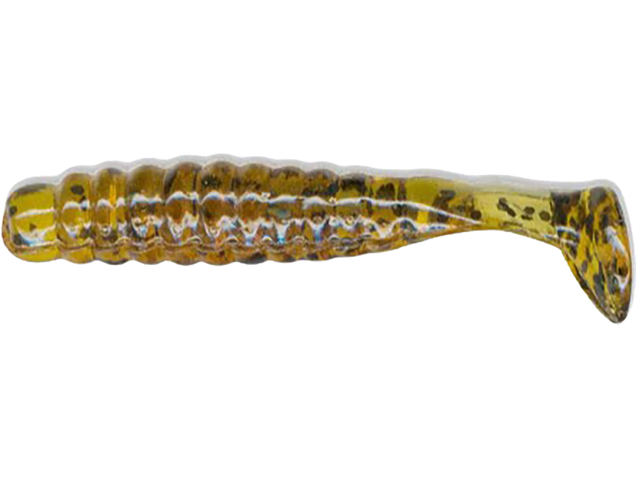 Charlie Brewer's Crappie Slider Grub Pumpkin Black Flake - Walmart.com