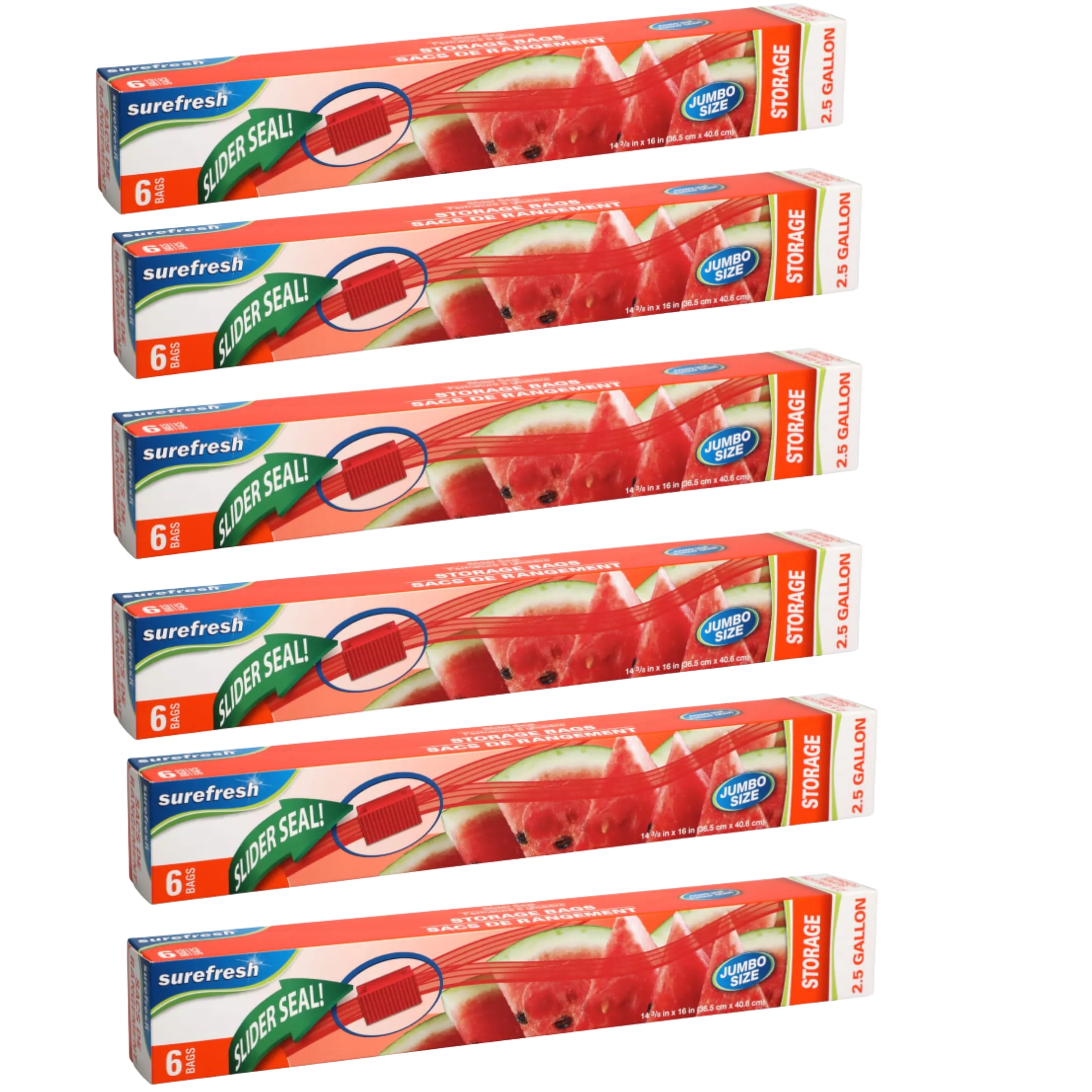 Slider Jumbo Storage Bags 2.5 Gallon Leakproof Thick Clear Plastic Bag ...