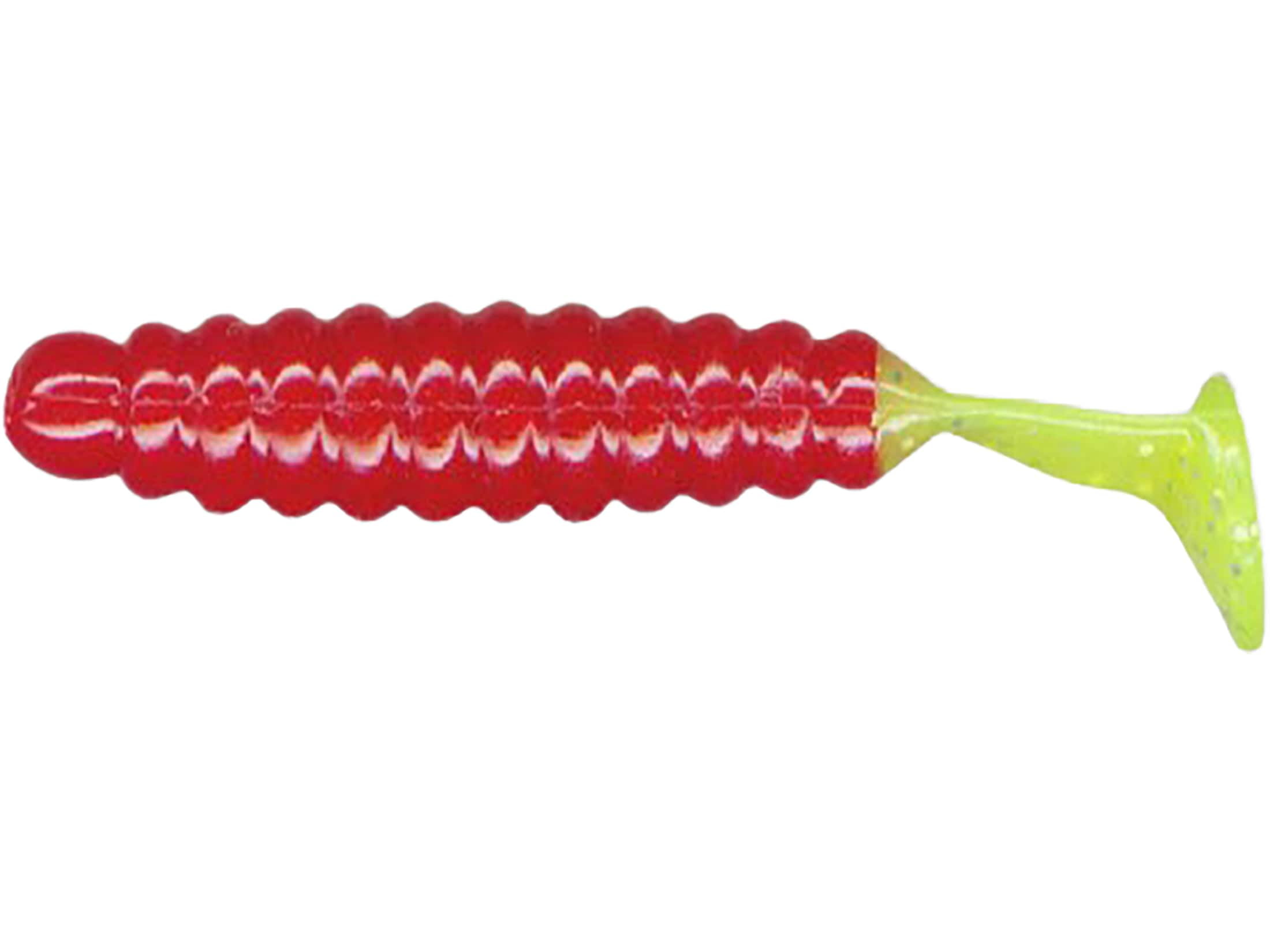 Charlie Brewer's Crappie Slider Grub Red/Chartreuse Tail - Walmart.com