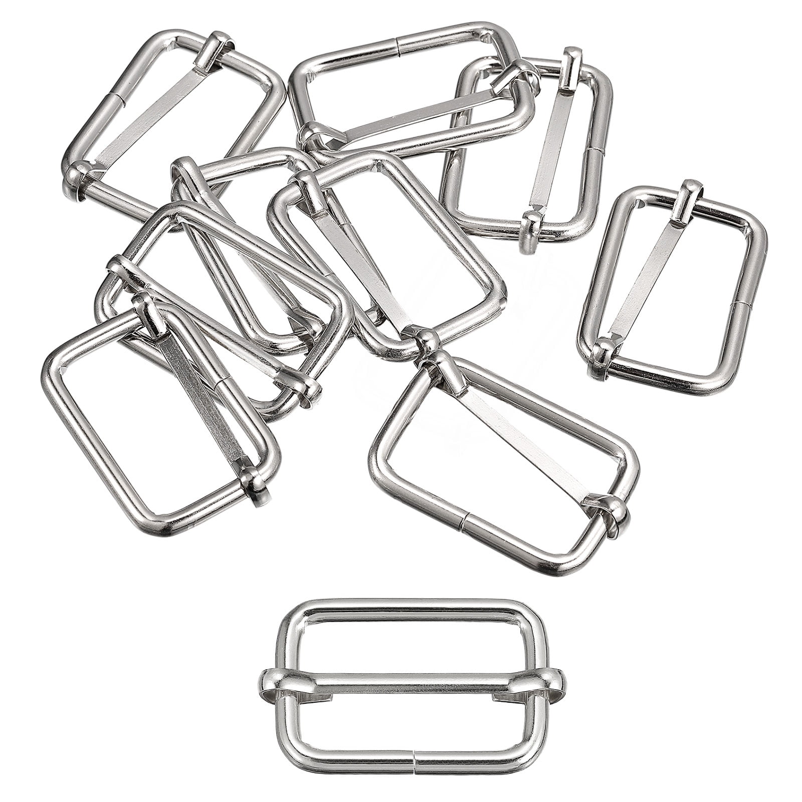Slides Buckles, 10 Pack 32x20x3.8mm Metal Roller Pin Buckles, Silver ...