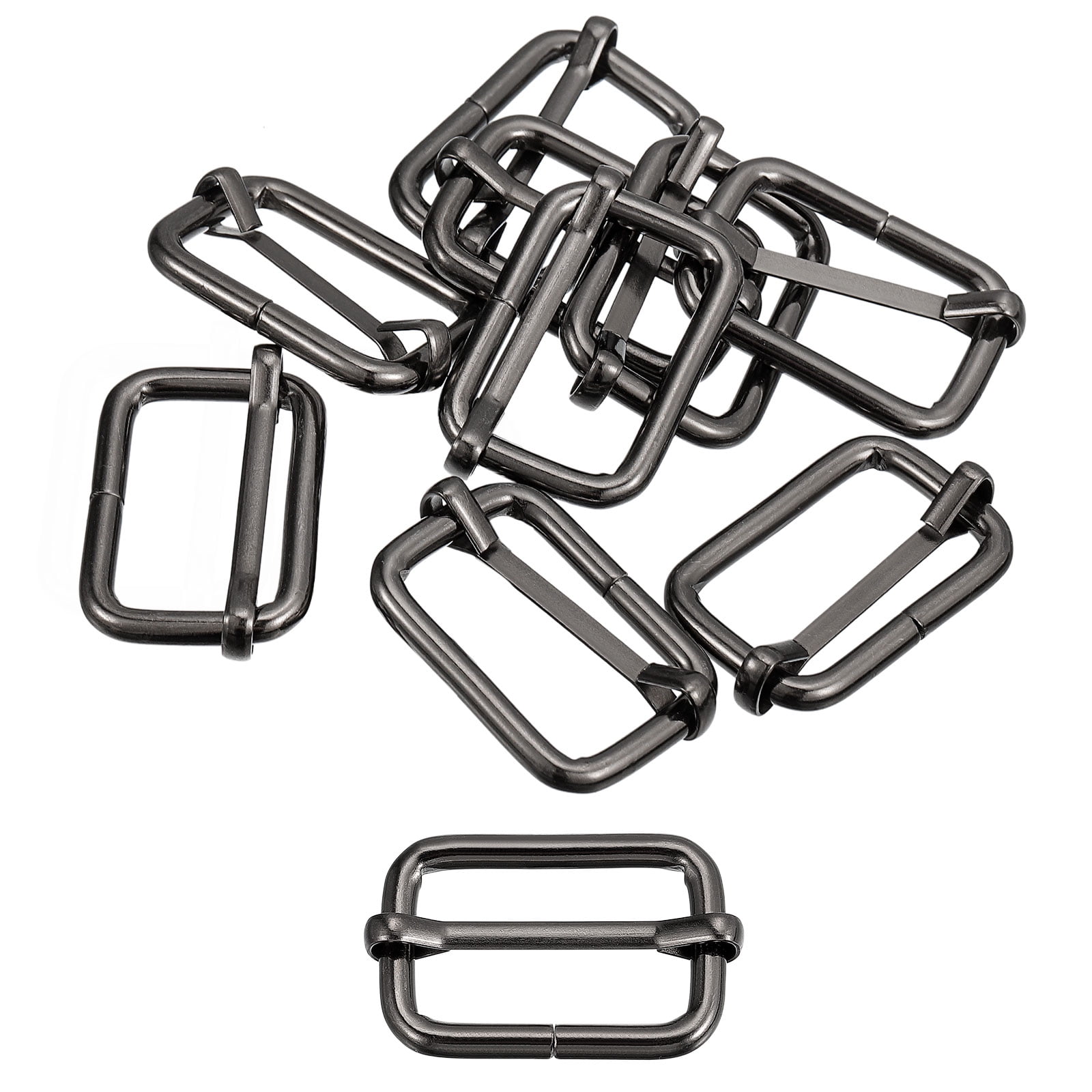 Slides Buckles, 10 Pack 32x20x4.8mm Metal Roller Pin Buckles, Dark Gray ...