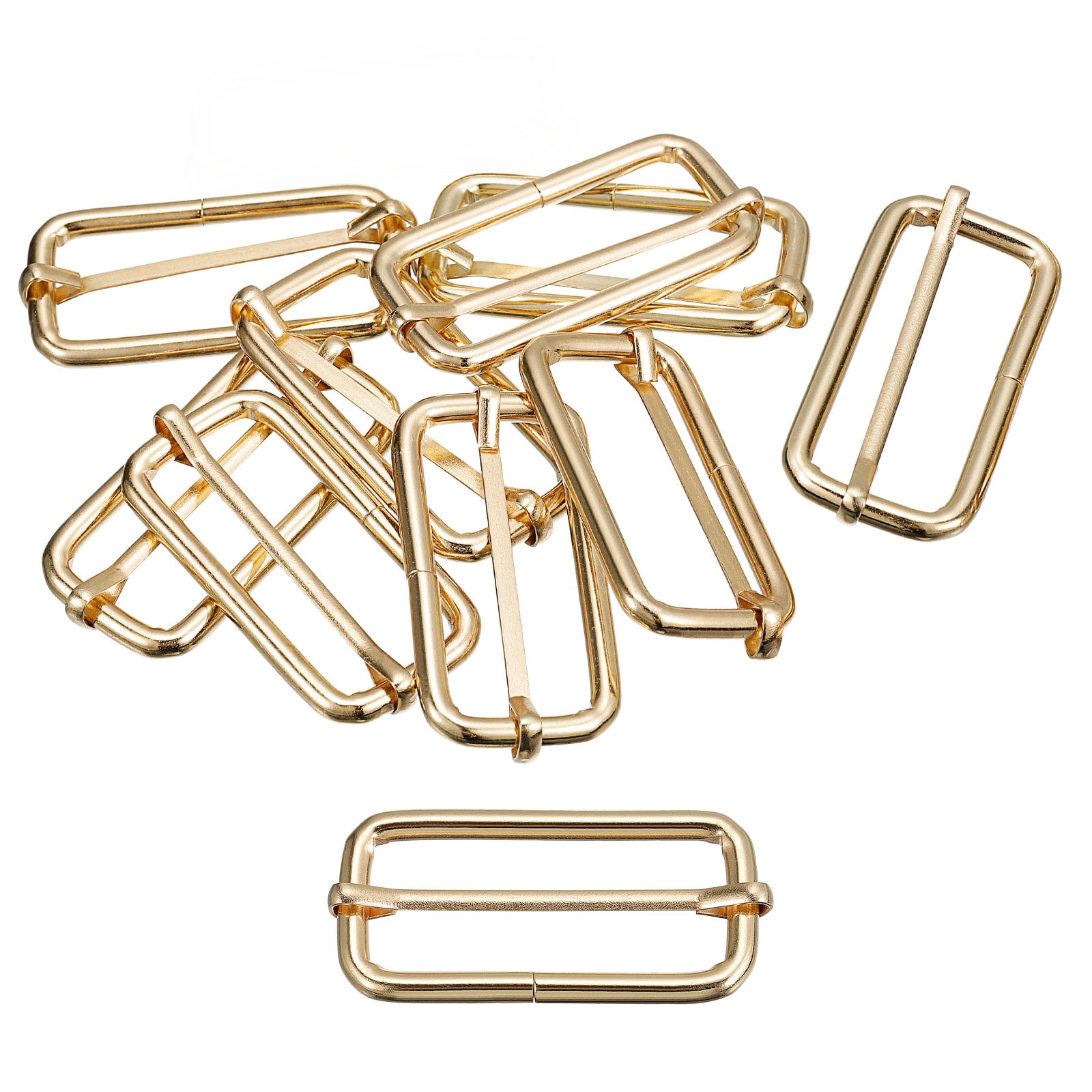 Slides Buckles, 10 Pack 50x20x4.8mm Metal Roller Pin Buckles, Gold Tone ...