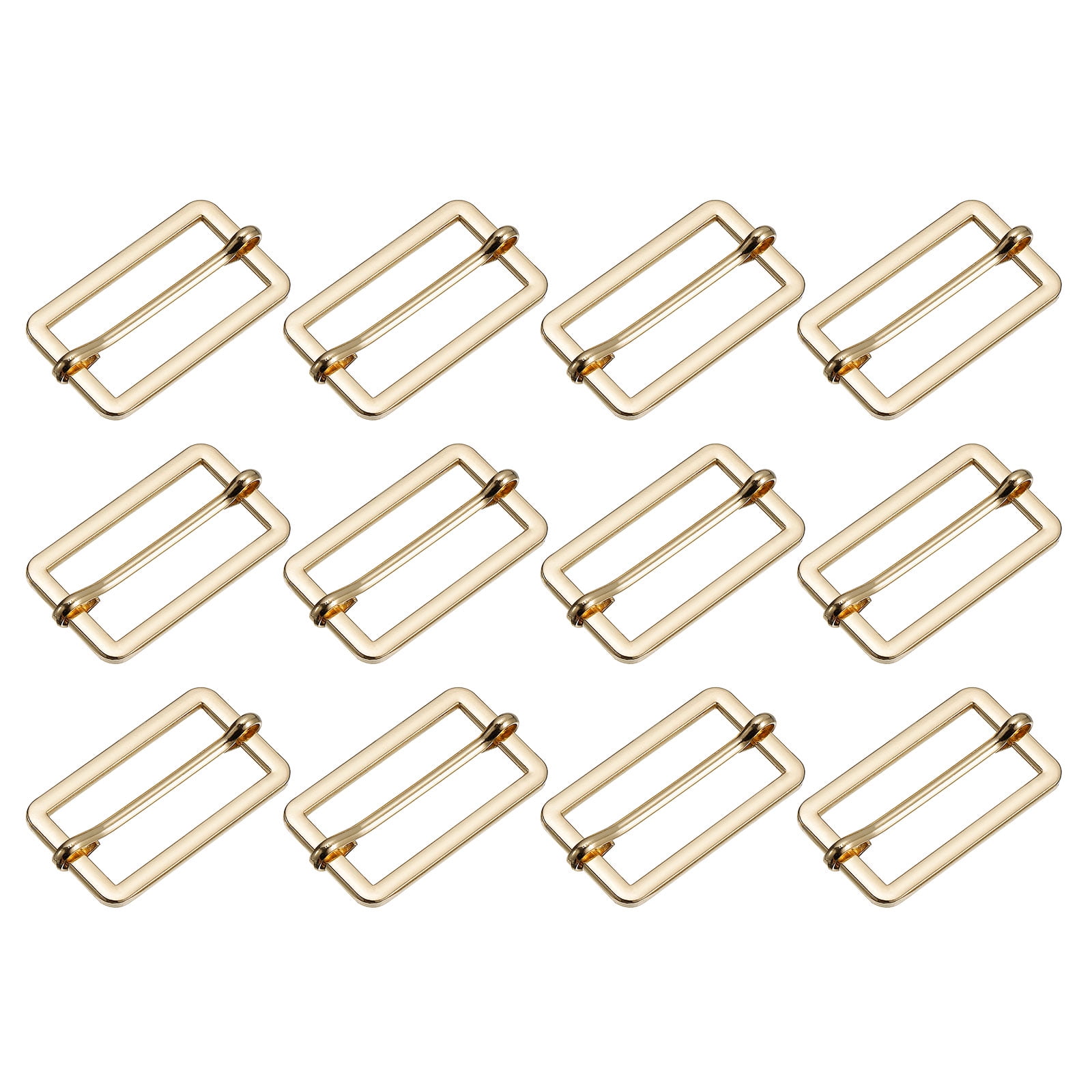 Slides Buckles, 12 Pack 30x15x2mm Metal Roller Pin Buckles, Gold Tone ...