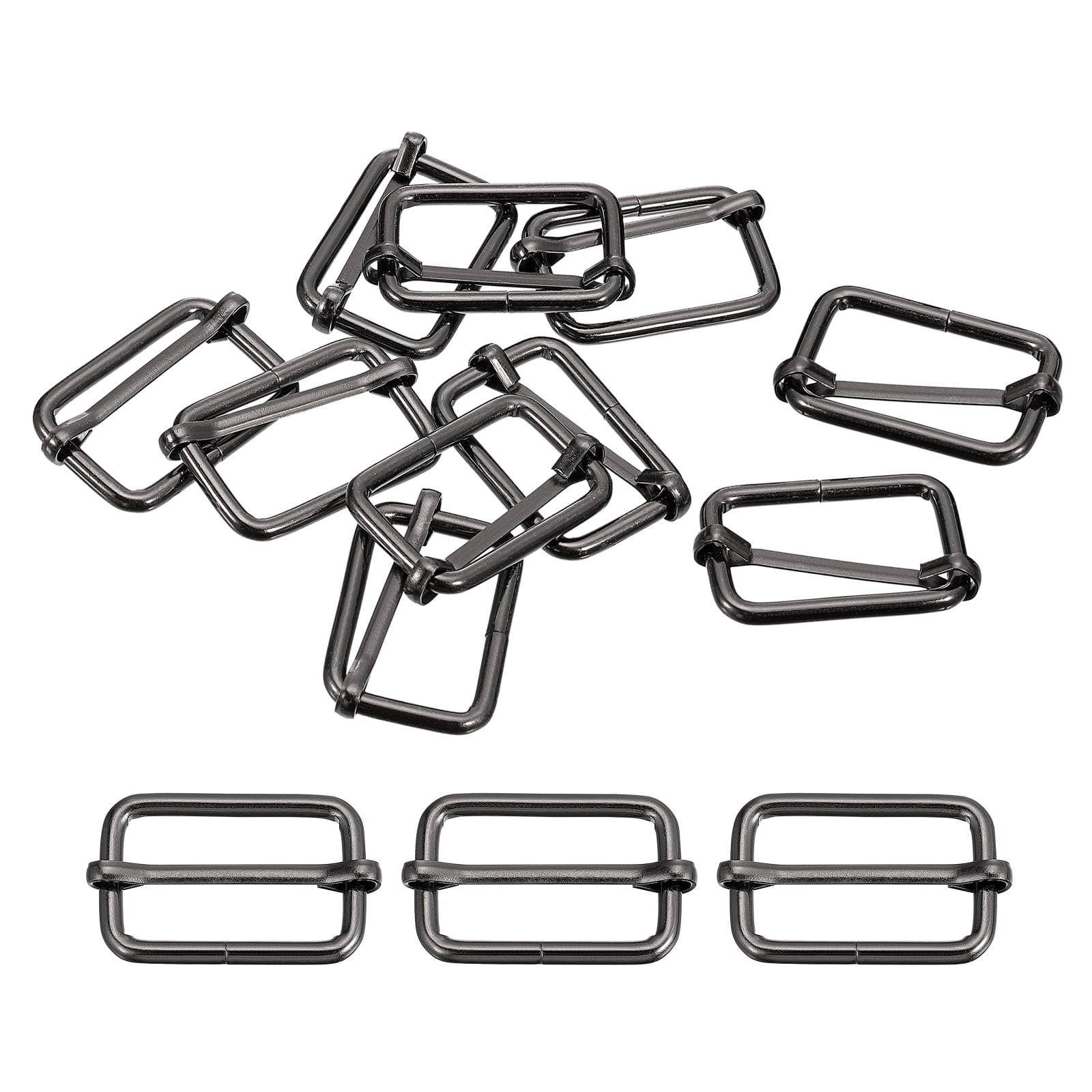 Slides Buckles, 30 Pack 32x20x3.8mm Metal Roller Pin Buckles, Dark Gray ...