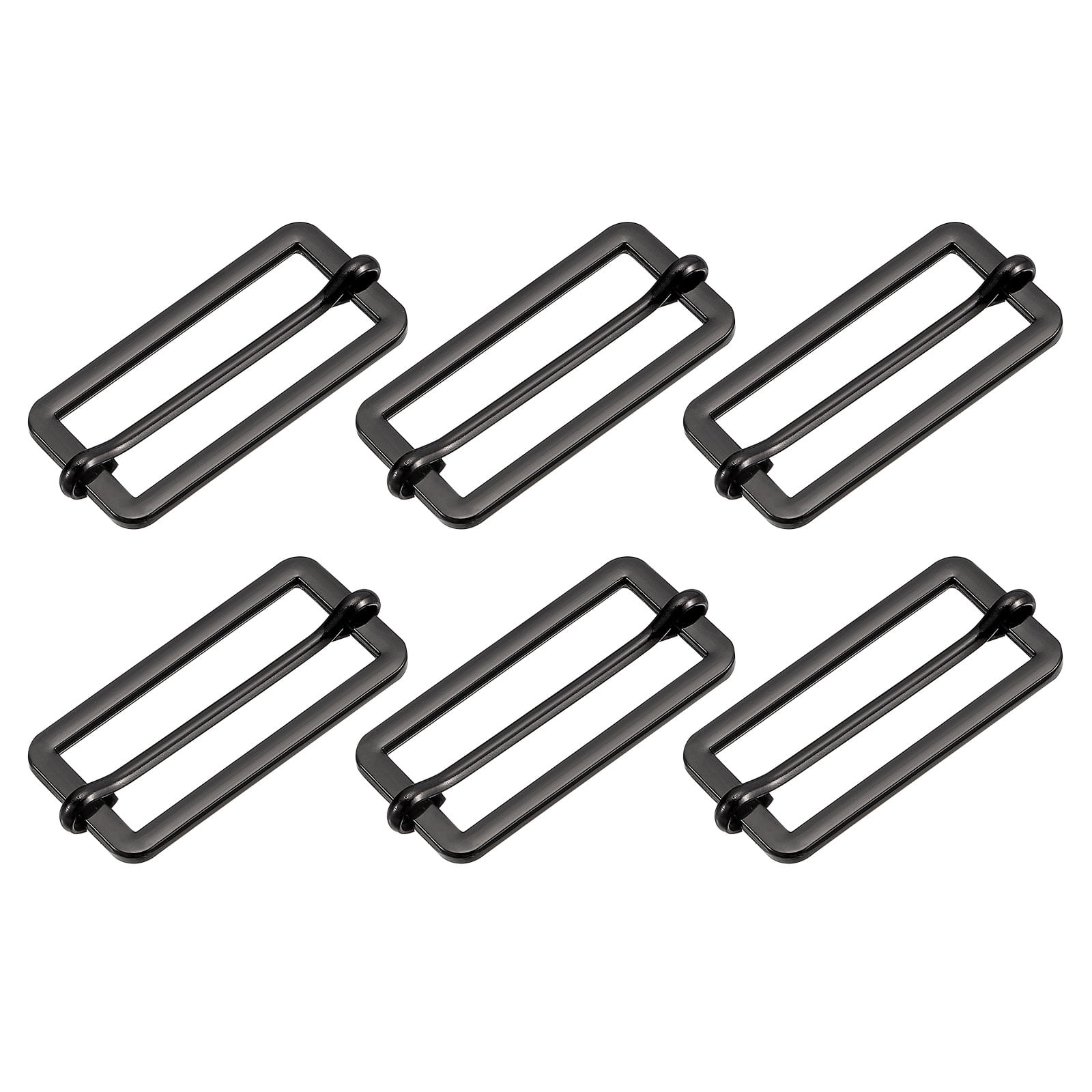Slides Buckles, 6 Pack 35x15x2.2mm Metal Roller Pin Buckles, Dark Gray ...