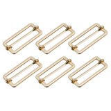 Slides Buckles, 6 Pack 35x15x2.2mm Metal Roller Pin Buckles, Gold Tone ...