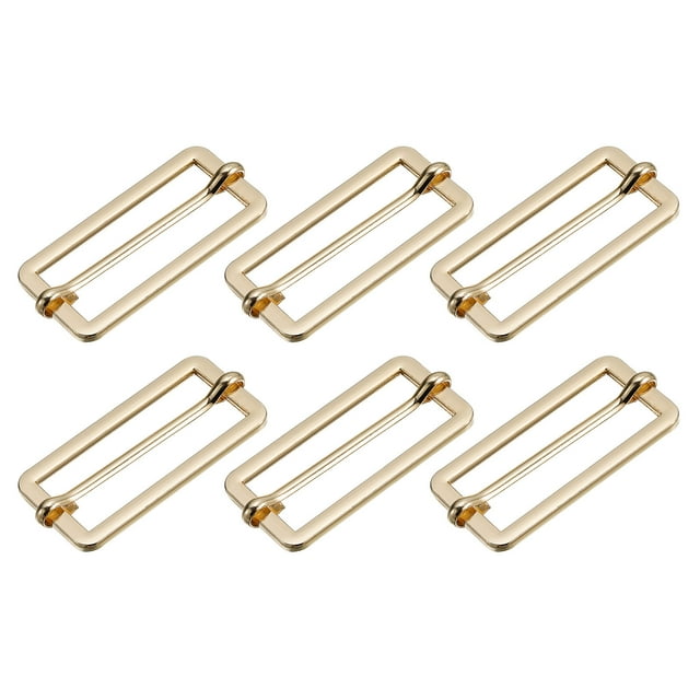 Slides Buckles, 6 Pack 35x15x2.2mm Metal Roller Pin Buckles, Gold Tone ...