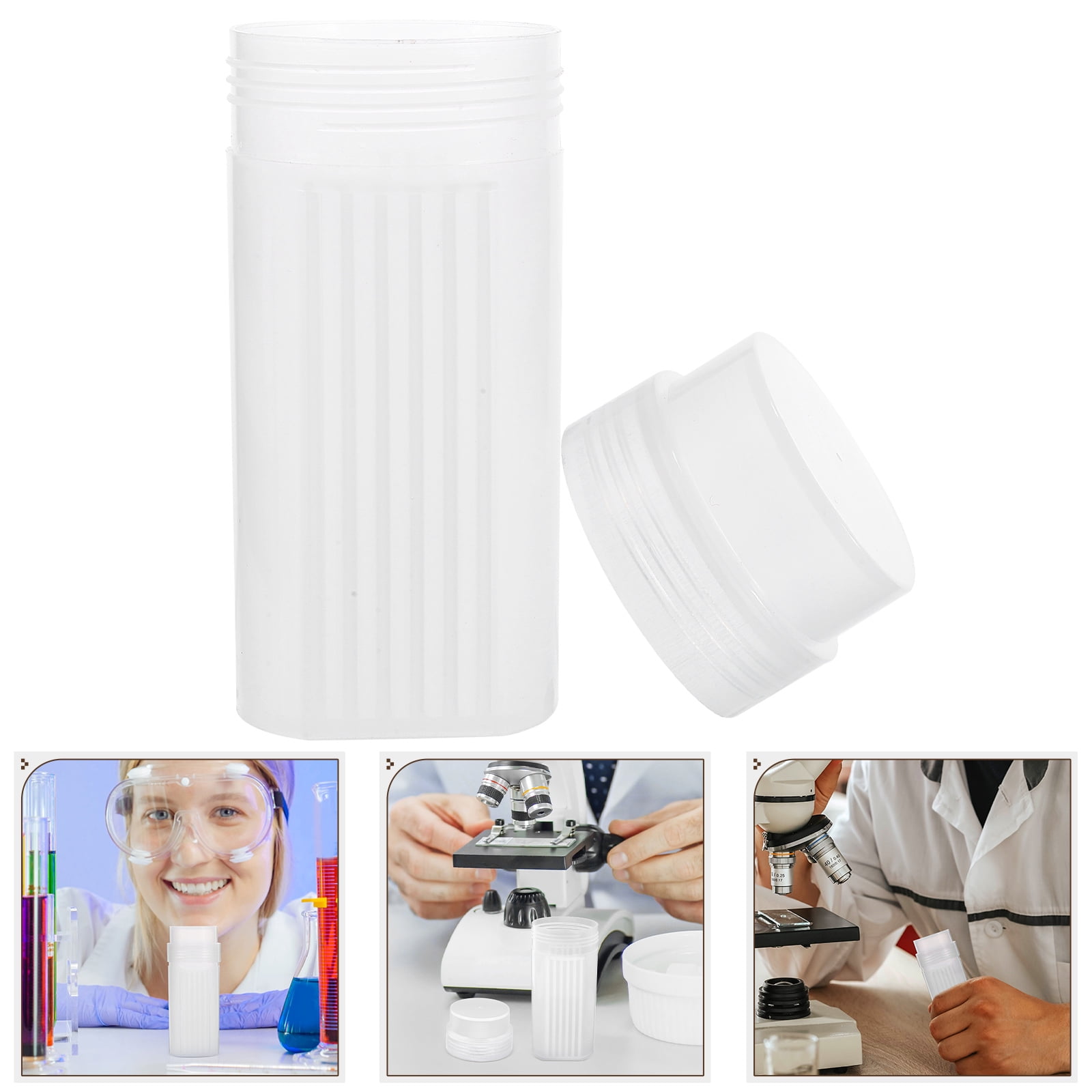 FOLOYORI Plastic Slides Staining Jar White 1Pack 3.5x1.5x1.5in ...