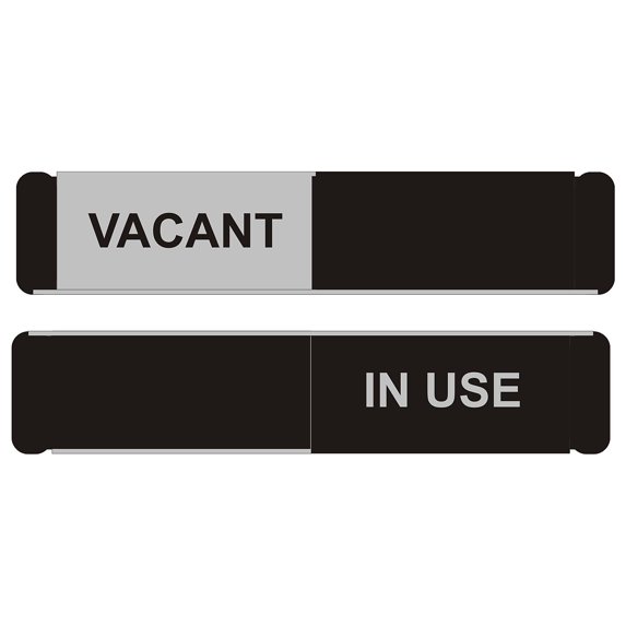 Sliding Aluminum Sign 10" X 2" , Messaging: Vacant/In Use - Walmart.com