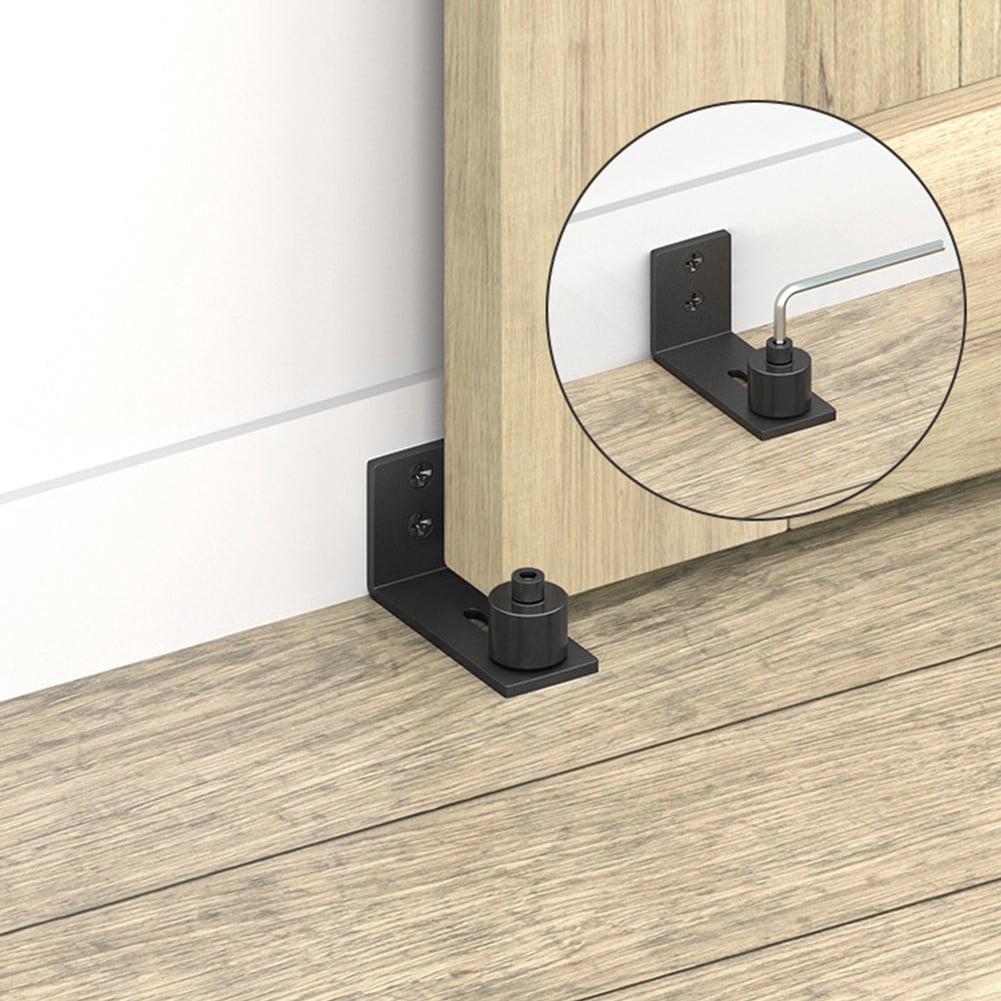 Sliding Barn Door Floor Guide Single Wheel Adjustable Roller Flat Base ...