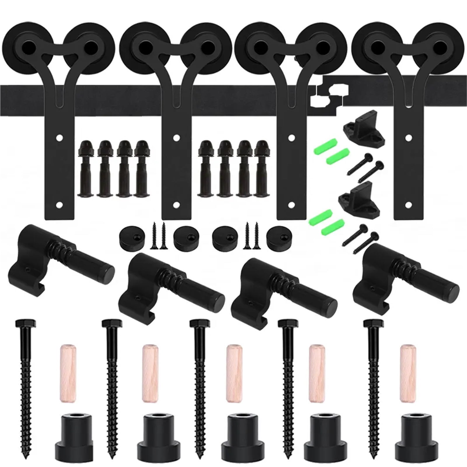 Sliding Barn Door Hardware Kit Heavy Duty Smoothly And Quietly Easy To ...