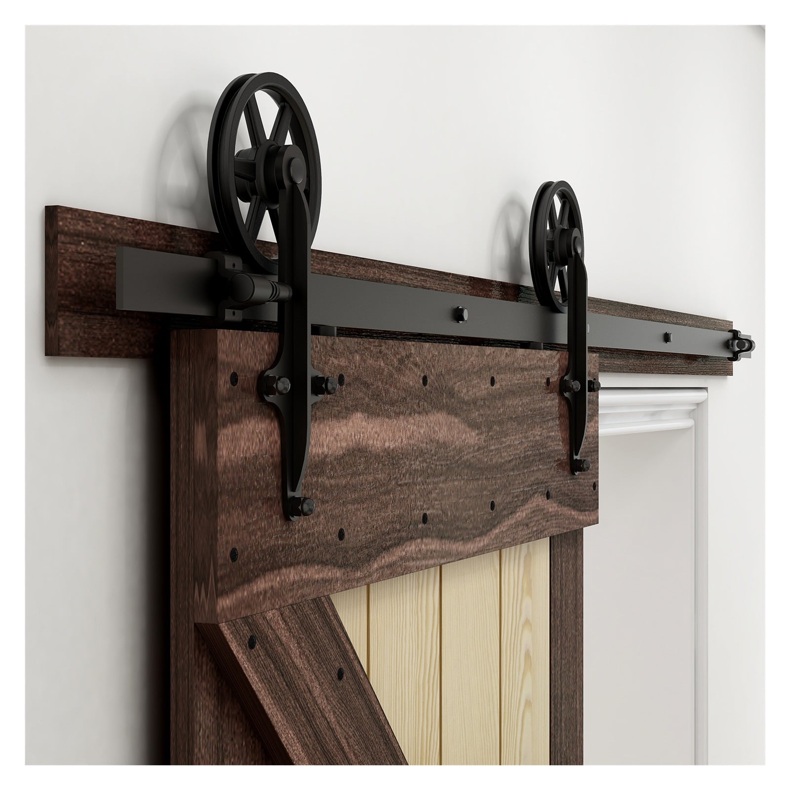 Sliding Barn Door Hardware Kit, Heavy Duty Smoothly And Silently Easy ...