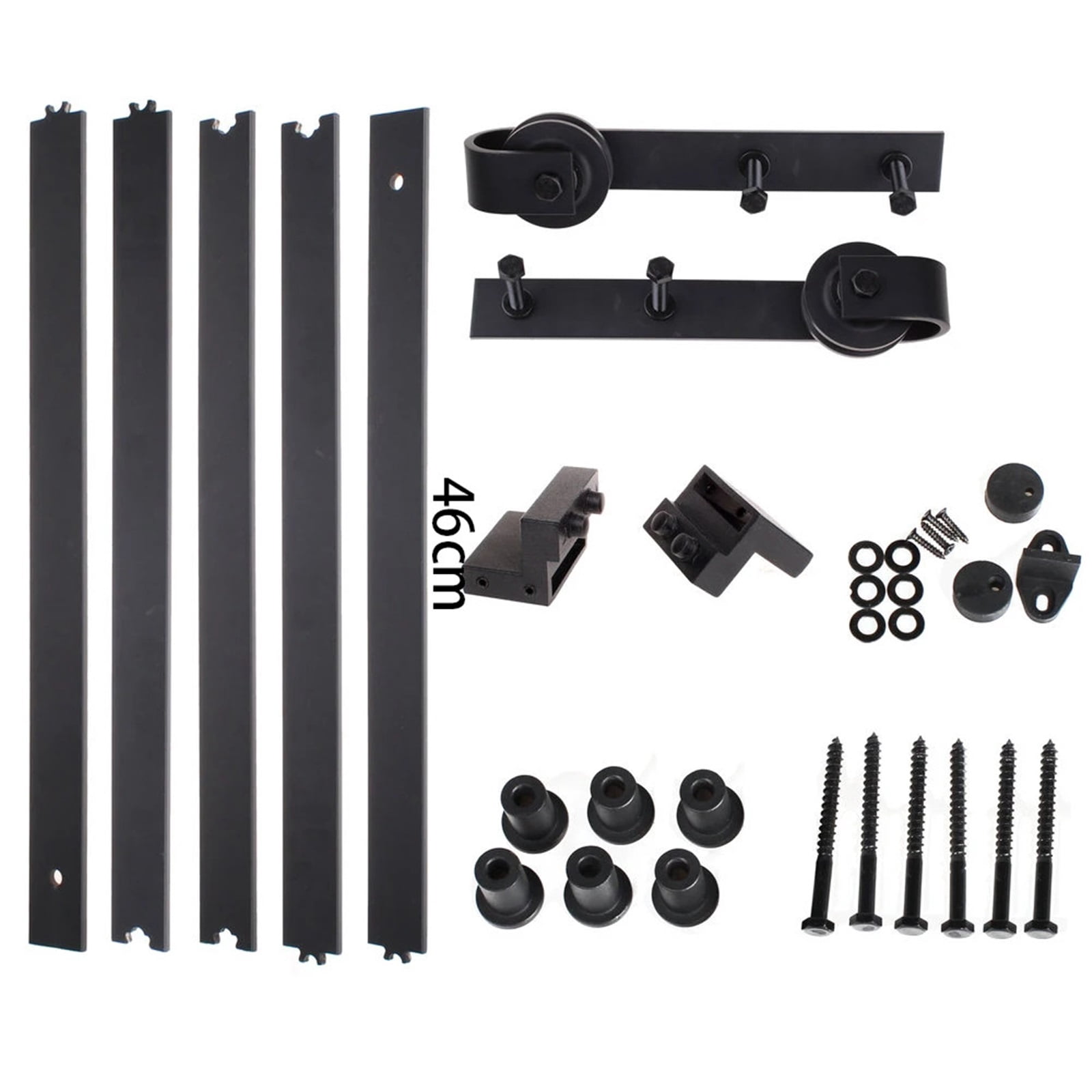 Sliding Barn Door Hardware Roller Track Rail Kit Set For Closet Cabinet ...