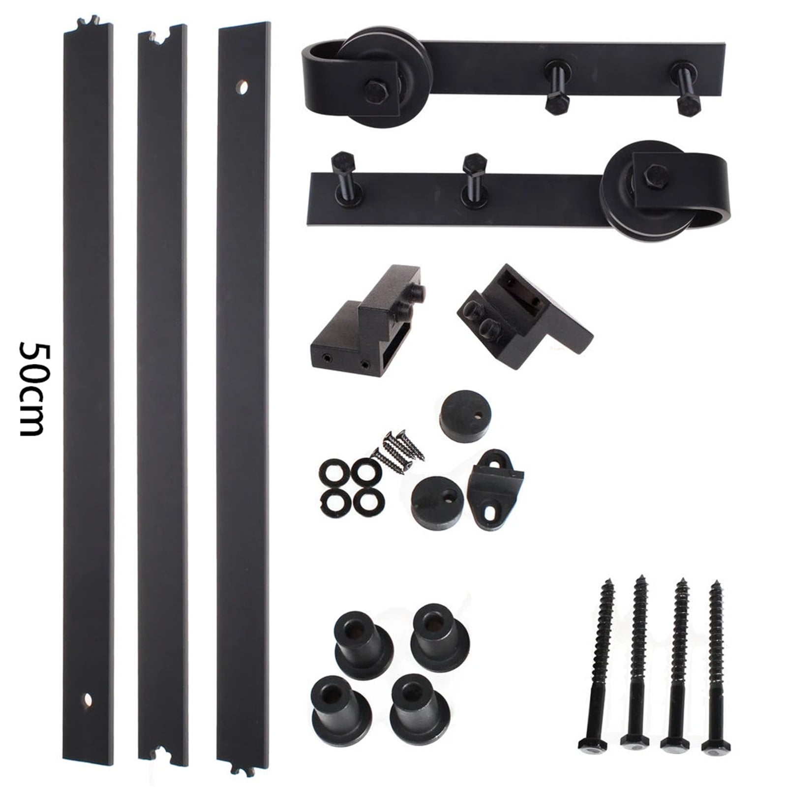 Sliding Barn Door Hardware Roller Track Rail Kit Set For Closet Cabinet ...