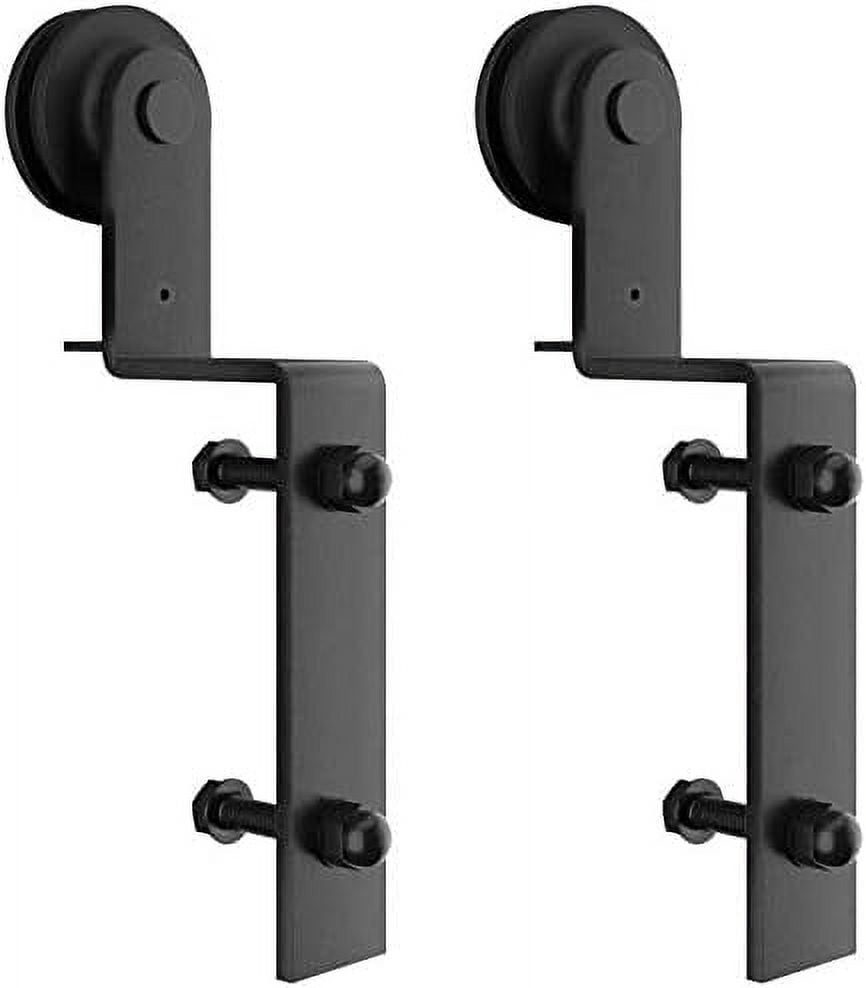 Sliding Barn Door Hardware Rollers, Single Track Bypass System 2 Pcs ...