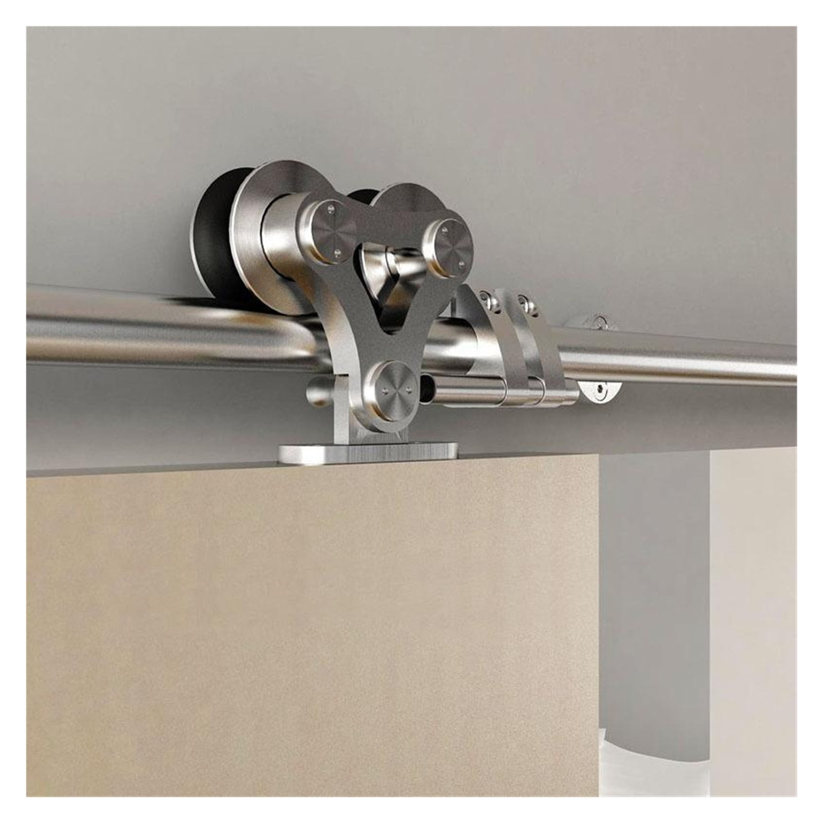 Sliding Barn Door Hardware Top Mounted Dual Wheel Stainless Steel ,Easy ...