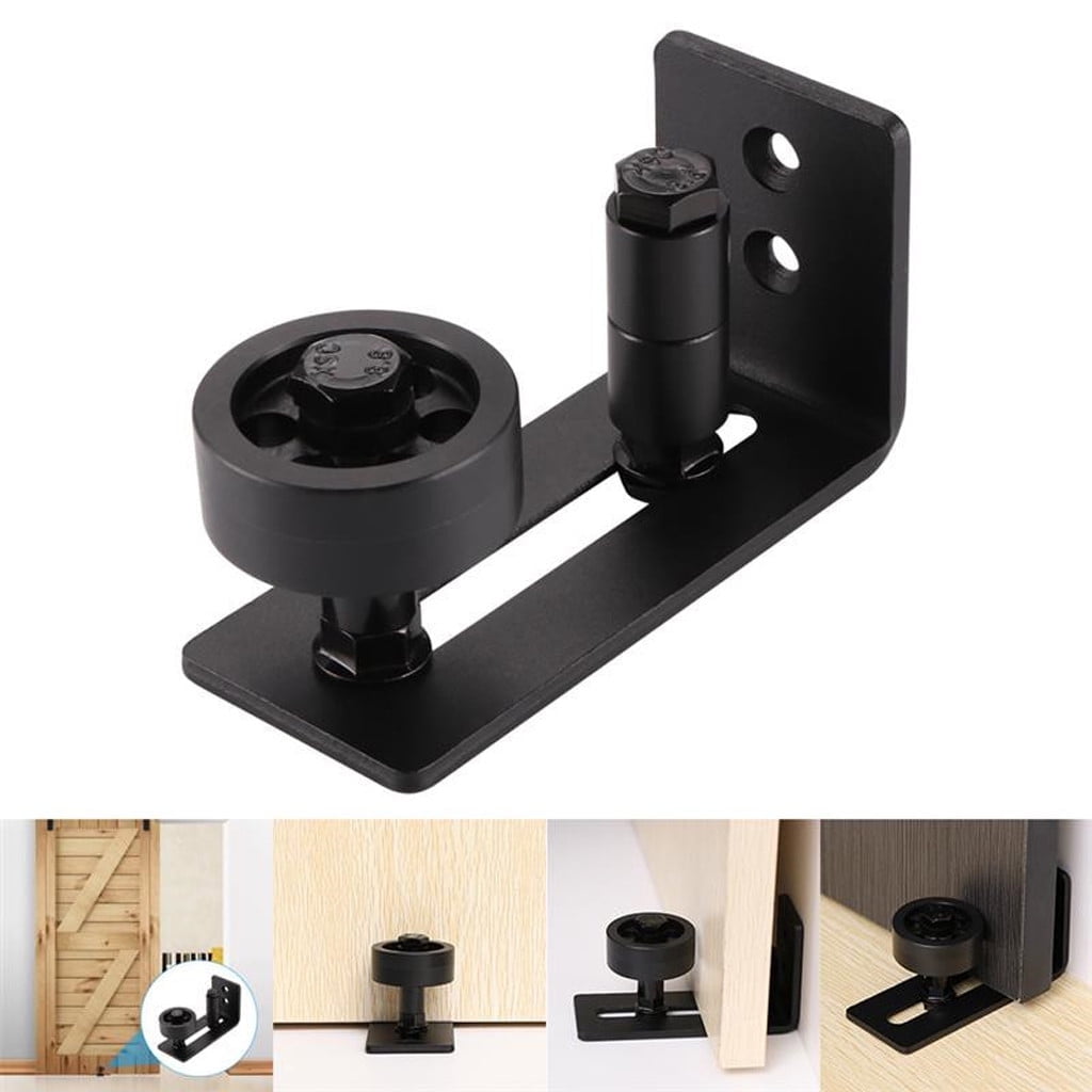 Bksdlh Sliding Barn Door Hardware, Wall Mount Roller Stay, Metal and ...