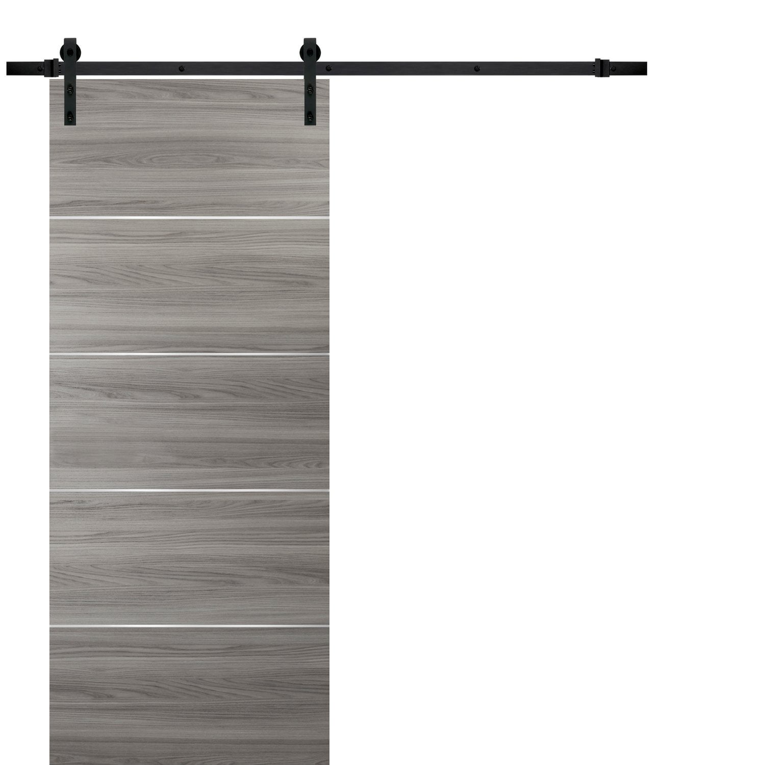 Sliding Barn Door with Hardware | Planum 0020 Ginger Ash | 6.6FT Rail ...
