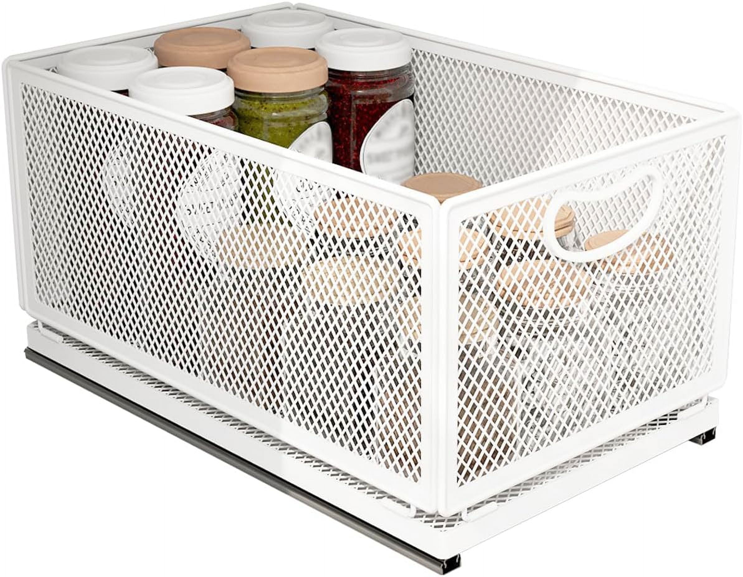 Sliding Cabinet Basket Organizer Drawer Self Adhesive Slide out Pantry ...