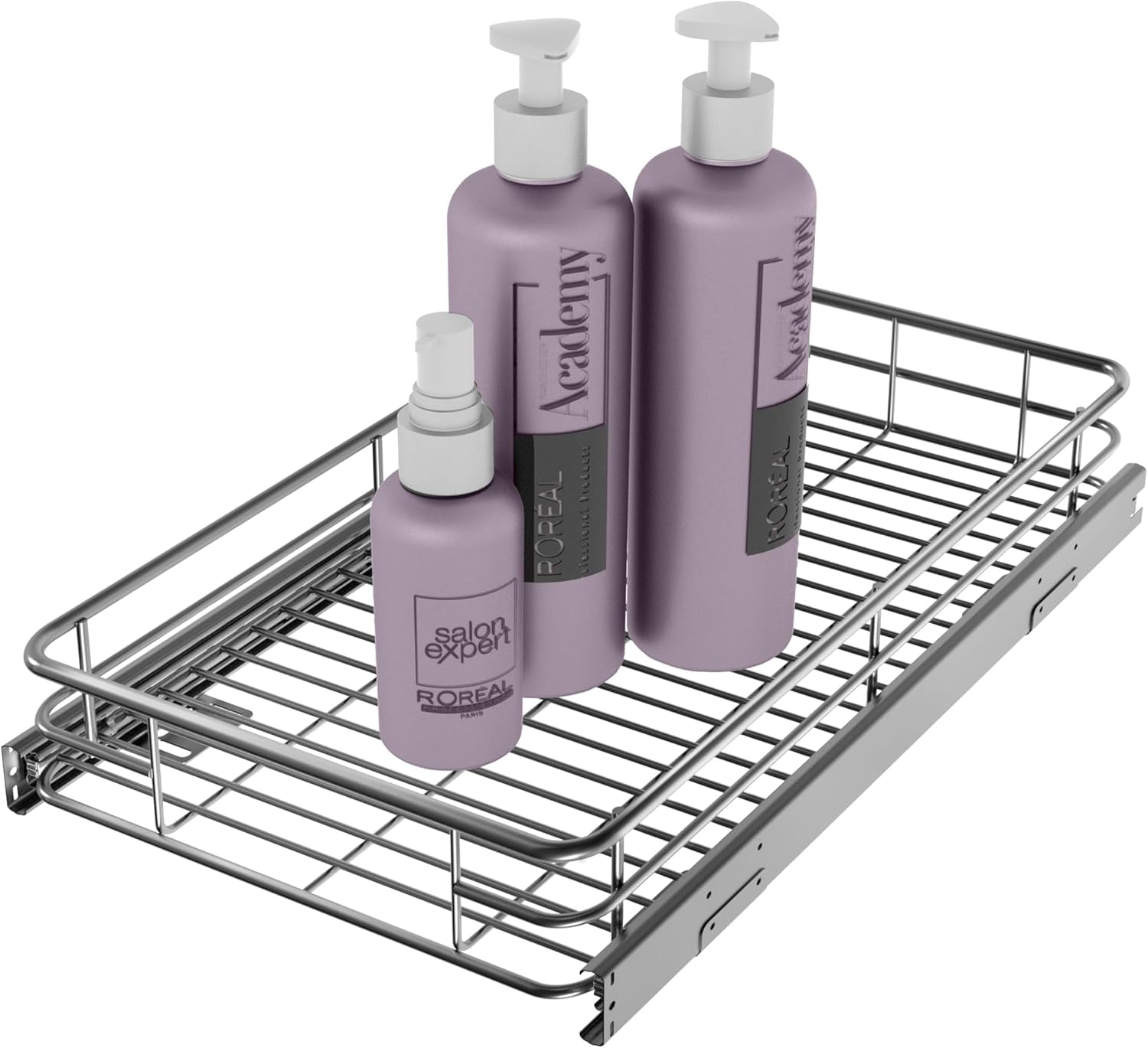 Sliding Cabinet Organizer Pull Out Shelves (12" W x 21" D), Heavy-Duty ...