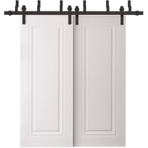 Sliding Closet Bypass Doors 48 x 80 inches | SELECT 2779 White | Rails ...