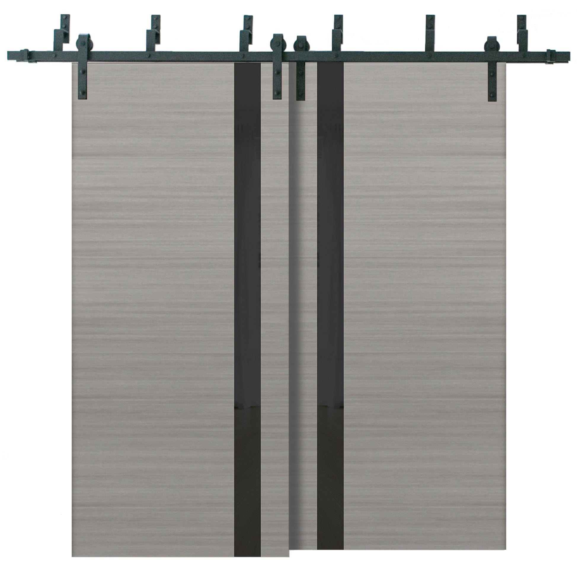 Sliding Closet Barn Bypass Doors 36 x 96 inches | Planum 0040 Grey Ash ...