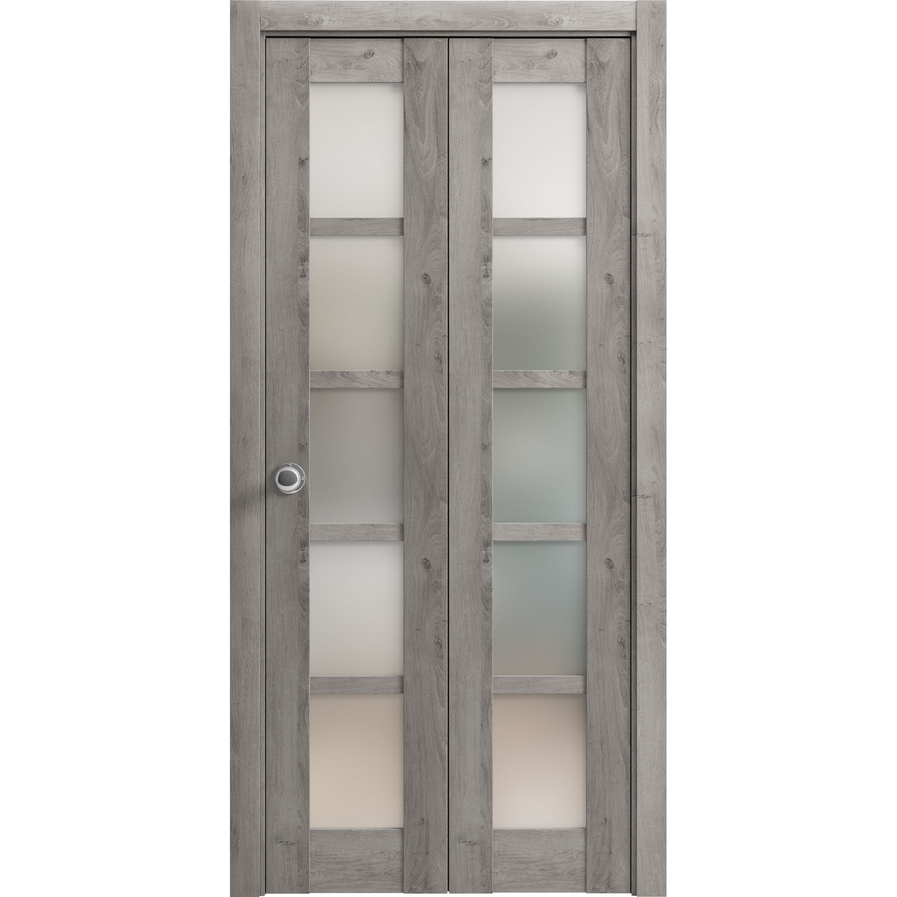 Sliding Closet Bi-fold Doors 36 x 84 inches | Quadro 4002 Nebraska Grey ...