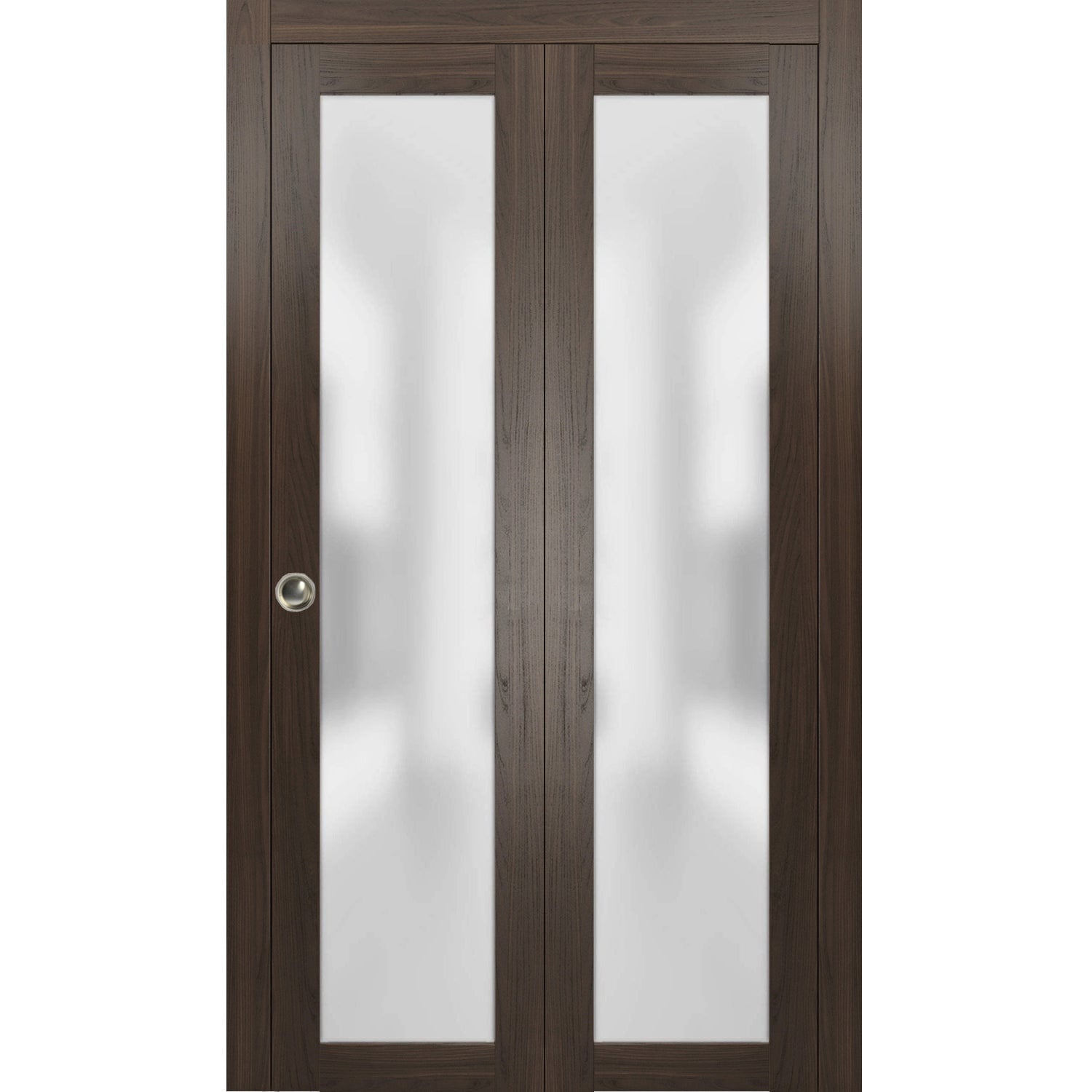 Sliding Closet Bi-fold Doors | Planum 2102 Chocolate Ash with Frosted ...